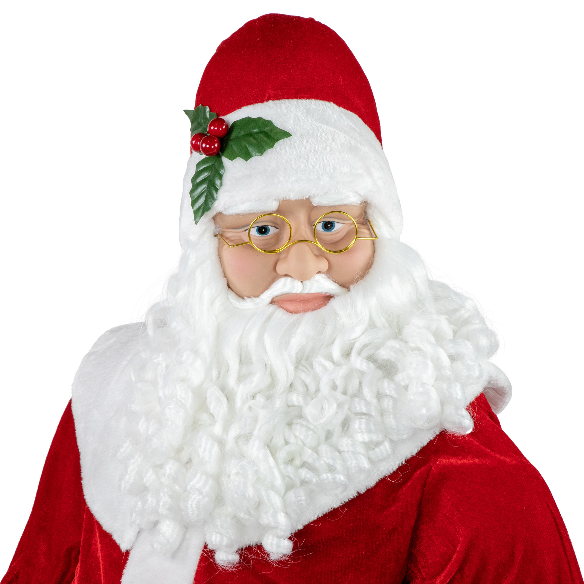 72" Life-Size Plush Santa Claus Standing or Sitting Christmas Figure ...