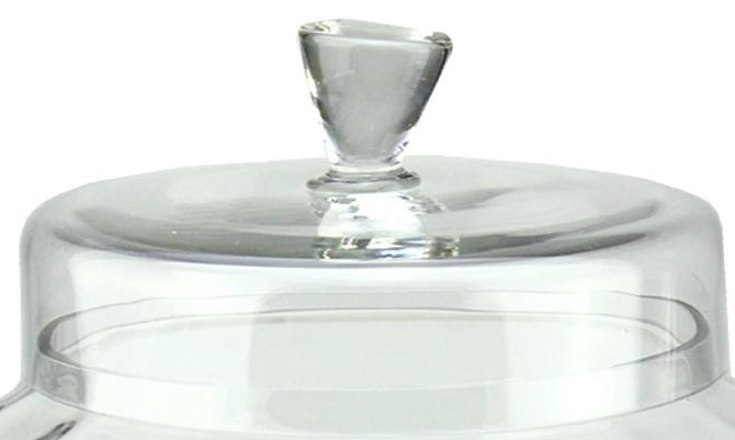 14.5" Clear Segmented Glass Container with Lid | Christmas Central