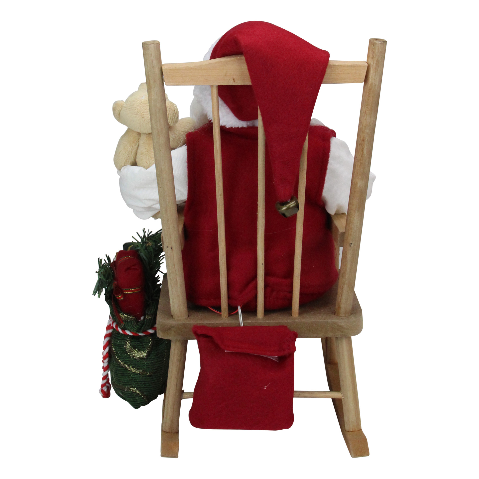 14.75" Santa Claus in a Rocking Chair with Teddy Bears Figurine ...