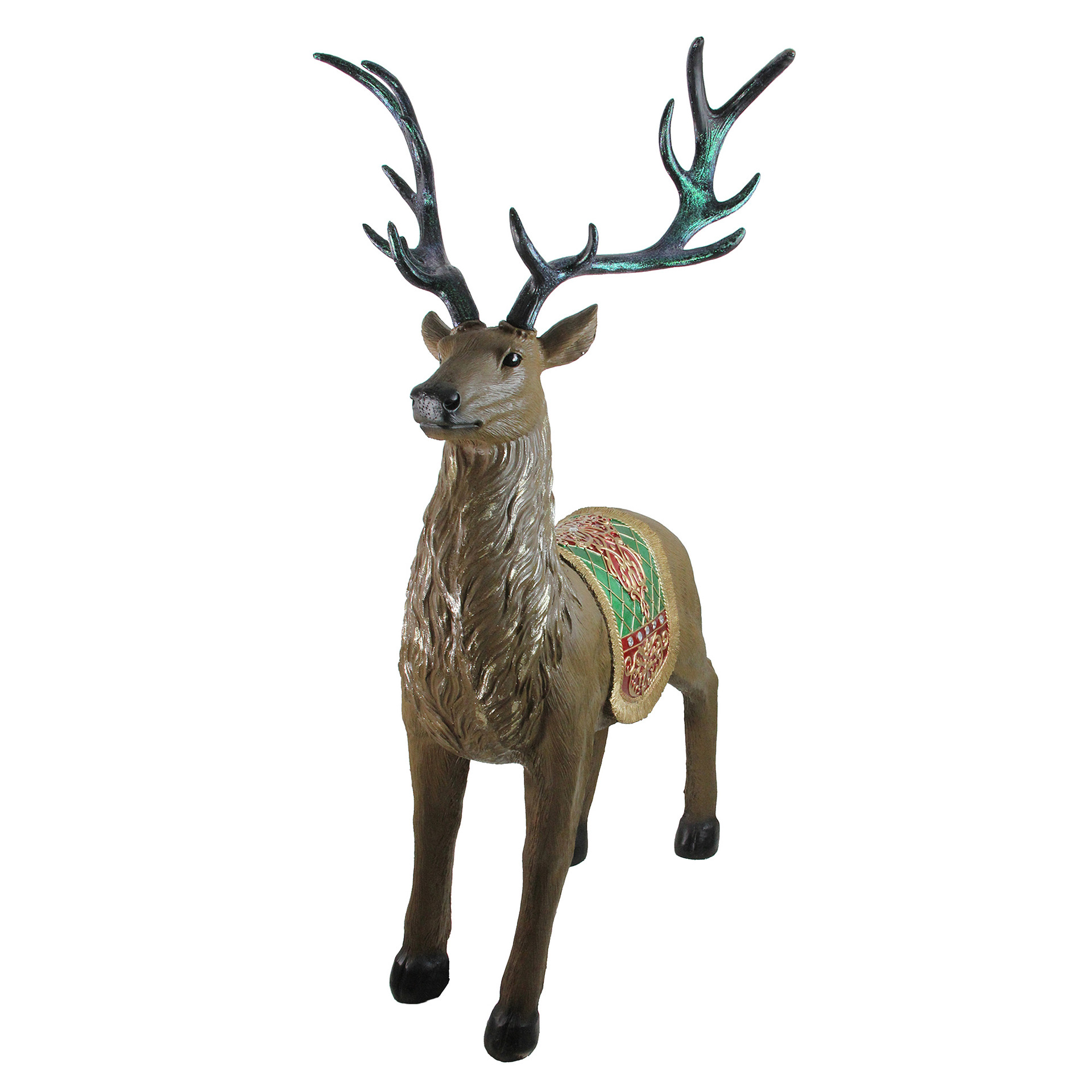5' Commercial Grade Standing Reindeer Fiberglass Christmas Outdoor ...
