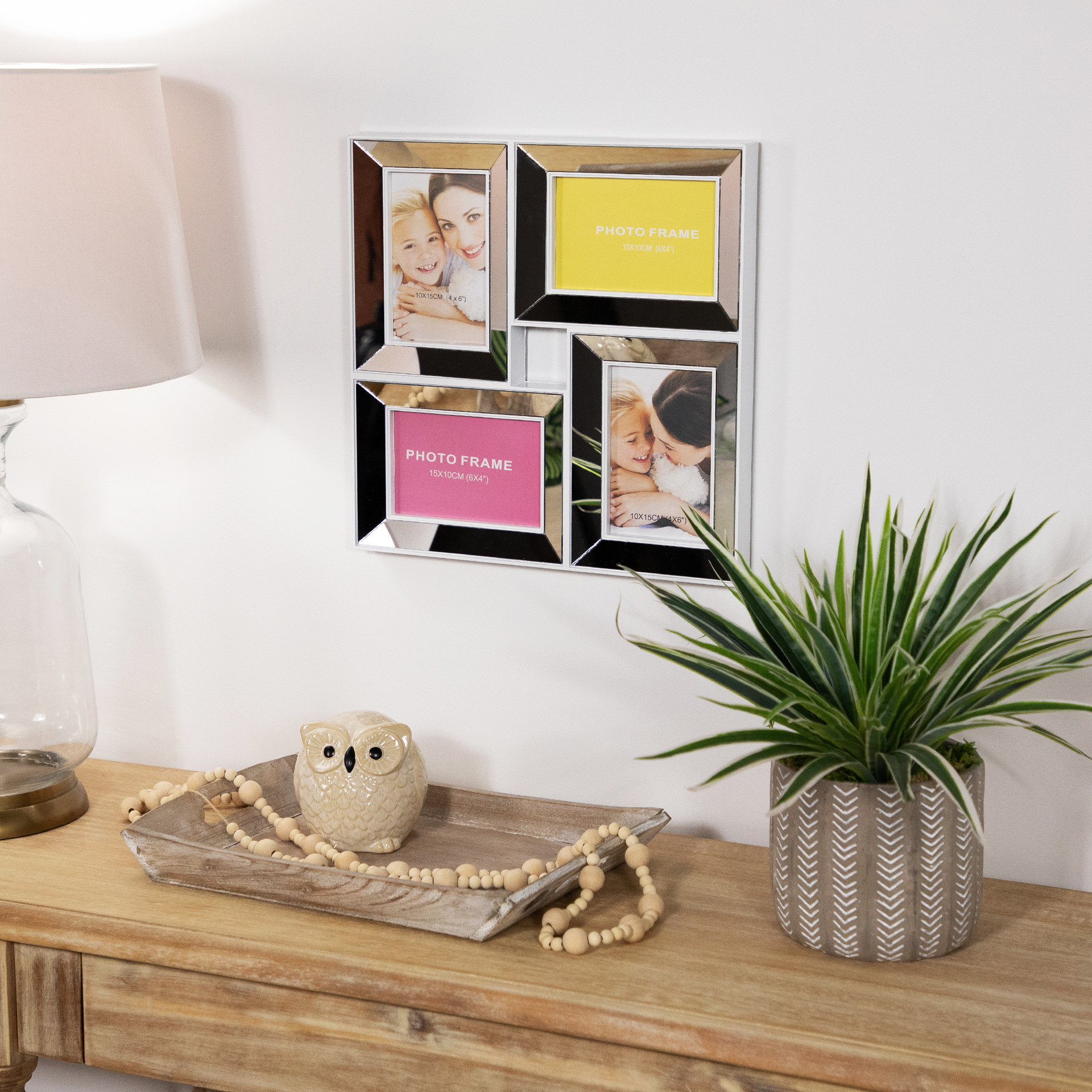 14.25" Silver Square Collage Glass Encased Picture Frame | Christmas ...