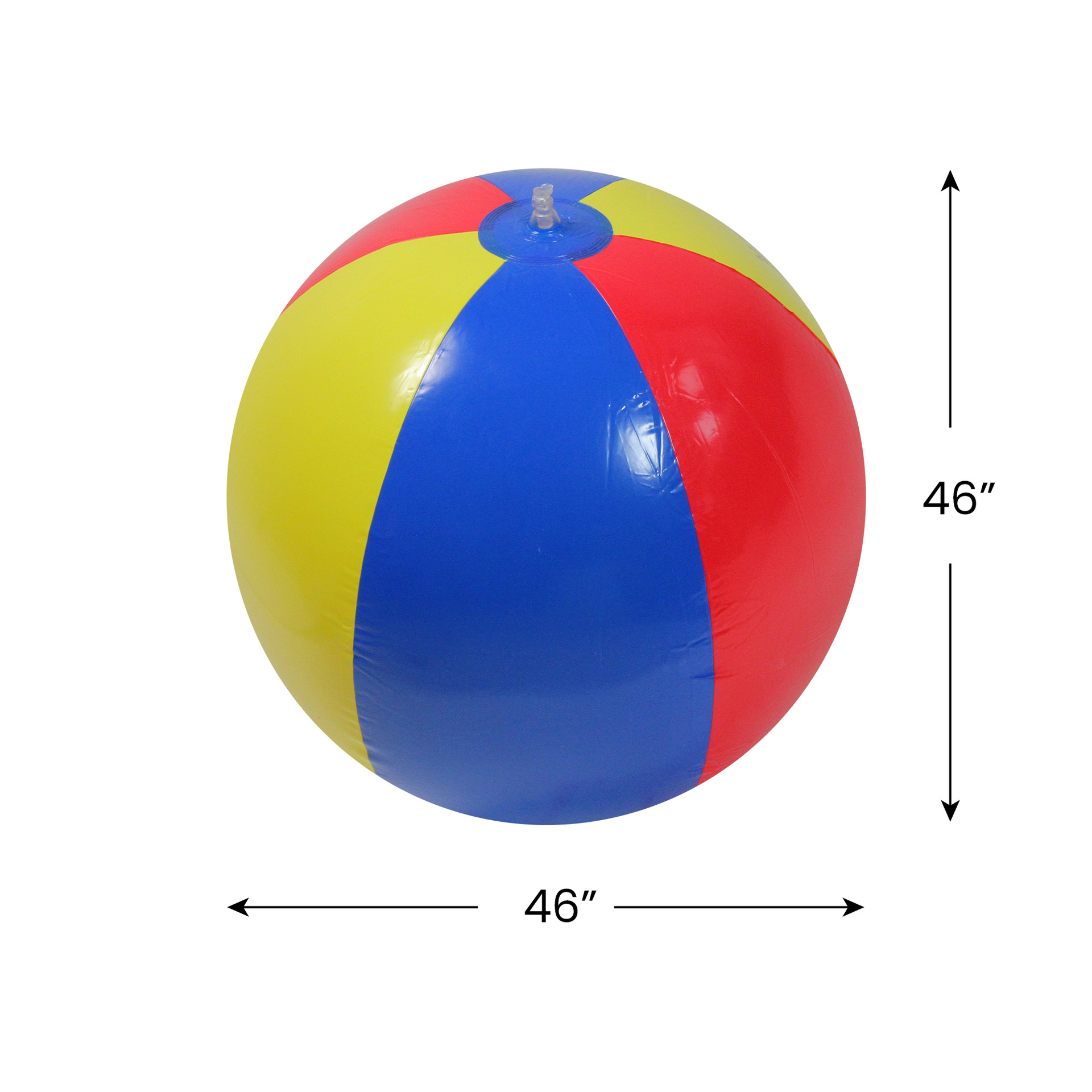 46" Red & Blue Classic 6 Panel Inflatable Beach Ball | Christmas Central
