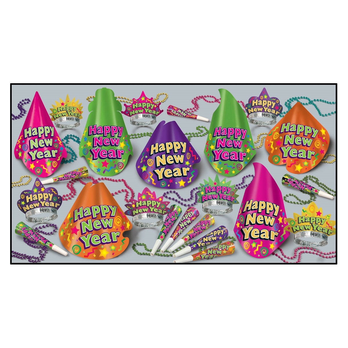 The Color-Brite Party Kit For 50 People For New Year's Eve | Christmas ...