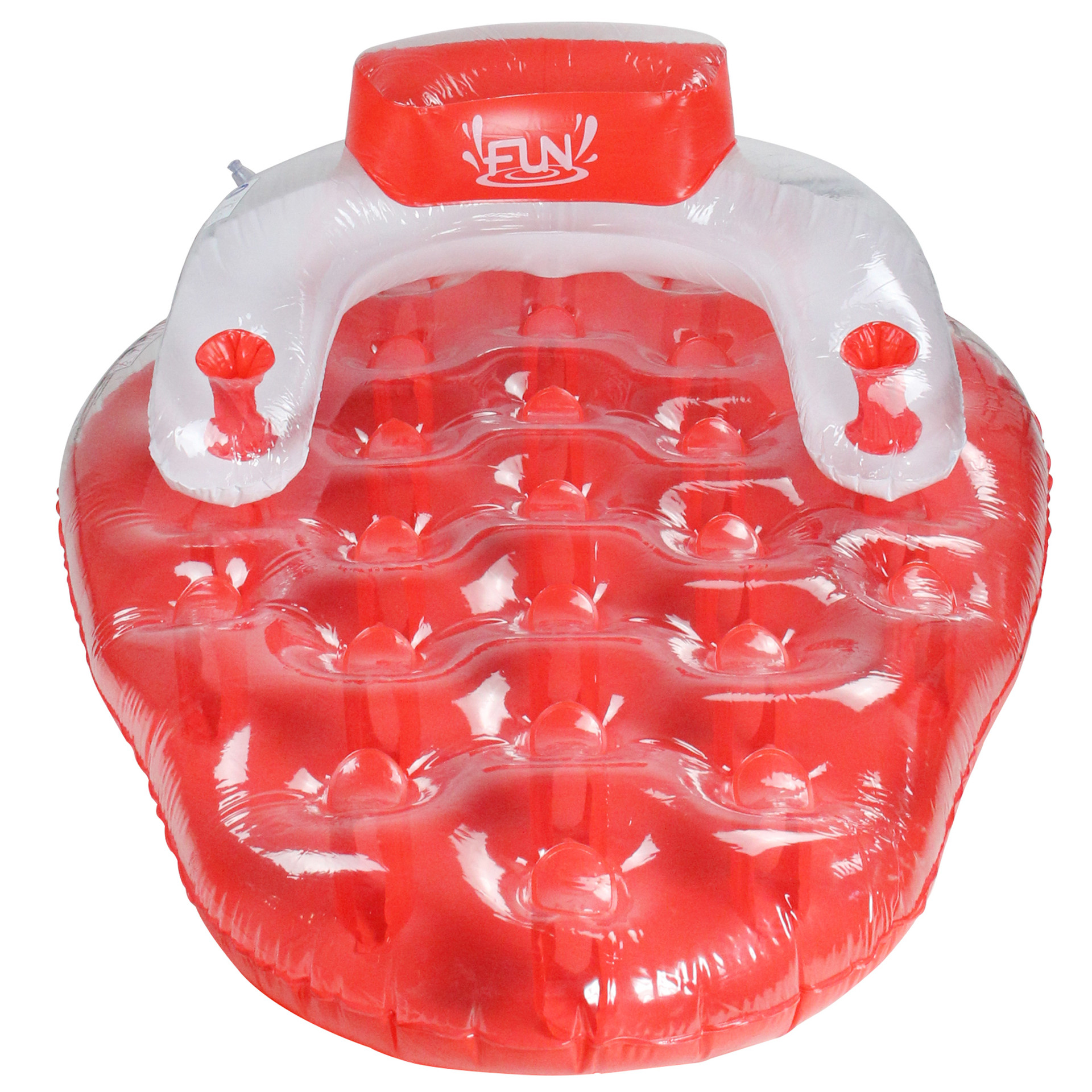 65'' Red & White Inflatable Strawberry Pool Water Lounge Float ...