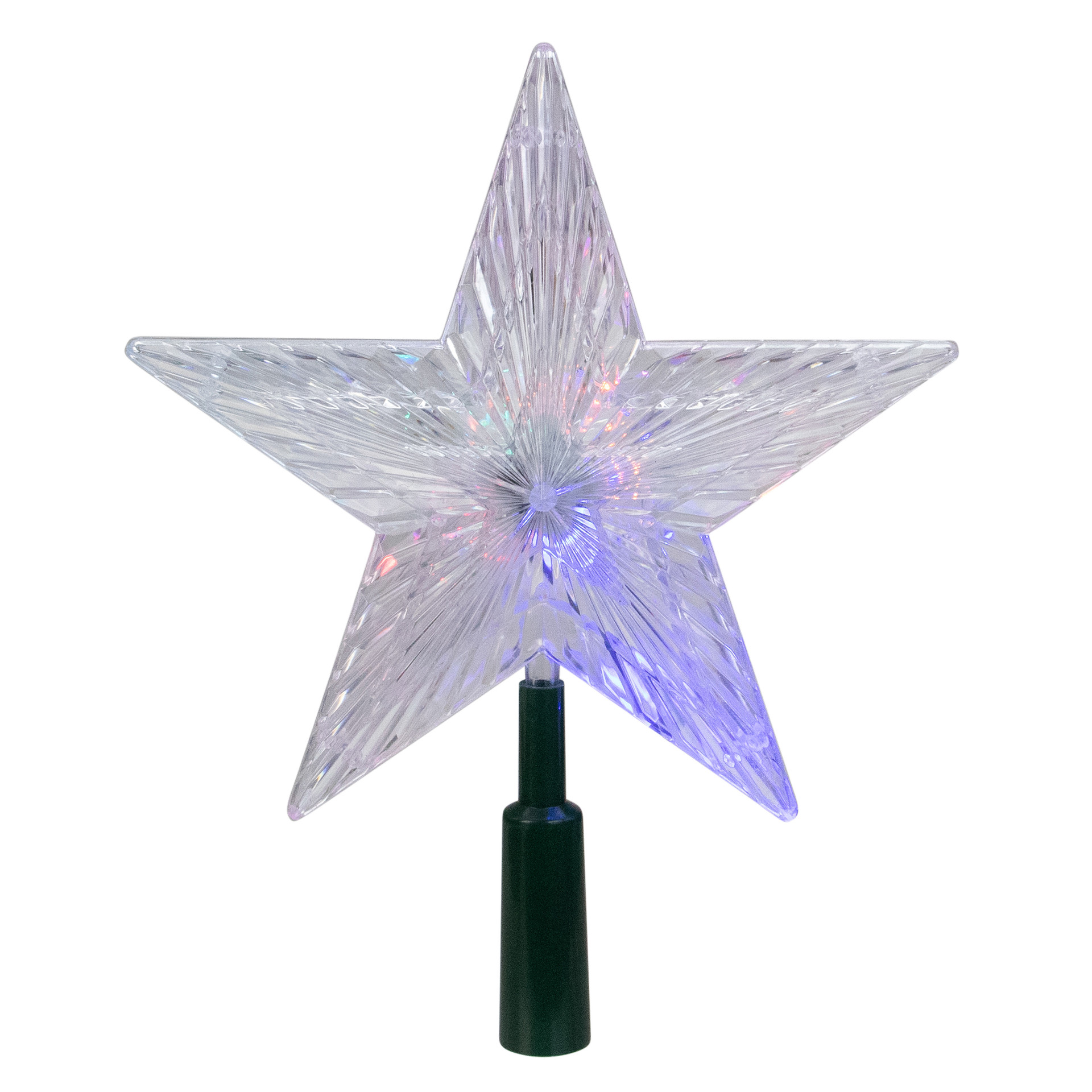 8.5" Lighted LED Color Changing Star Christmas Tree Topper w/ Multi ...