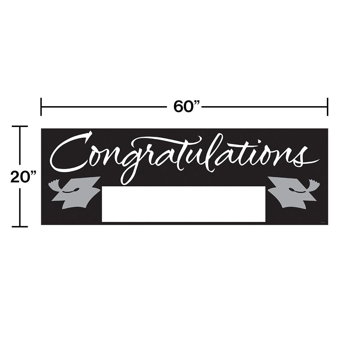 Pack of 6 Black & White Giant Graduation Party Banners 60" | Christmas ...