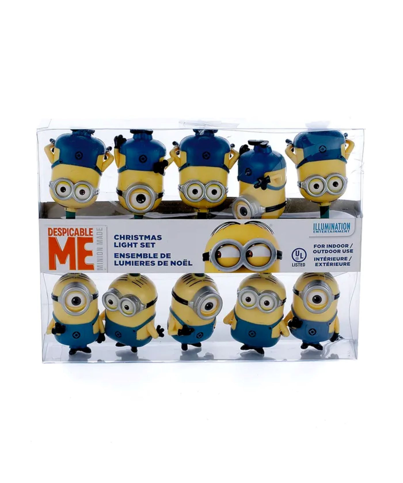 Despicable Me Minions Christmas Light Set - Clear - 9' Green Wire ...