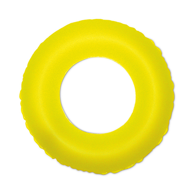Inflatable Neon Yellow Swimming Pool Inner Tube Float, 35-Inch ...