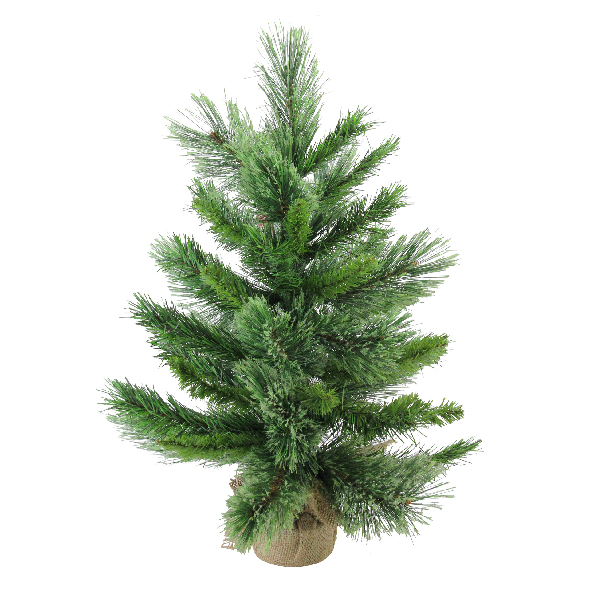 24" Mixed Cashmere Pine Medium Artificial Christmas Tree in Burlap Base ...