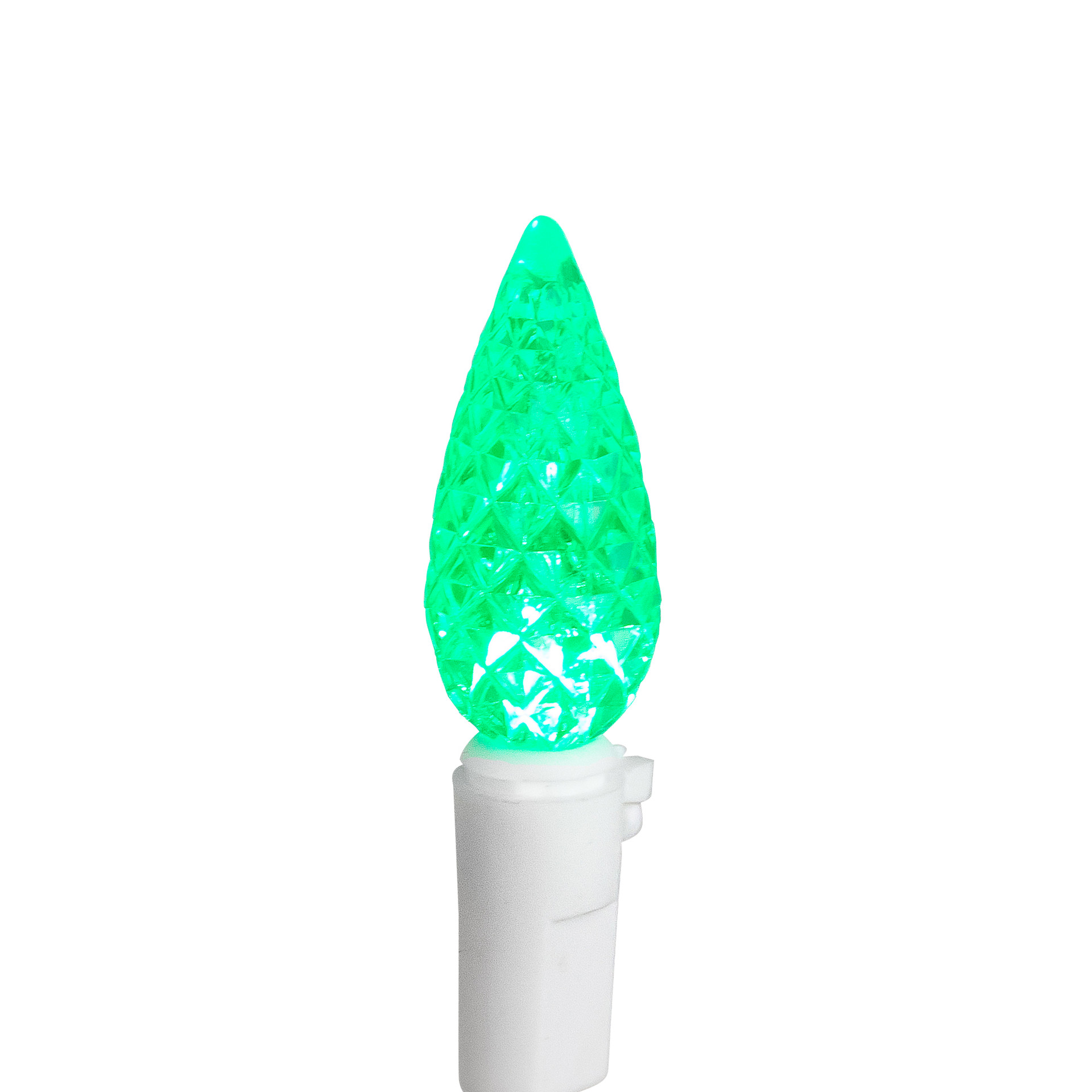 70ct Multi-Color Faceted LED C6 Christmas Light Set - 24.25ft White ...