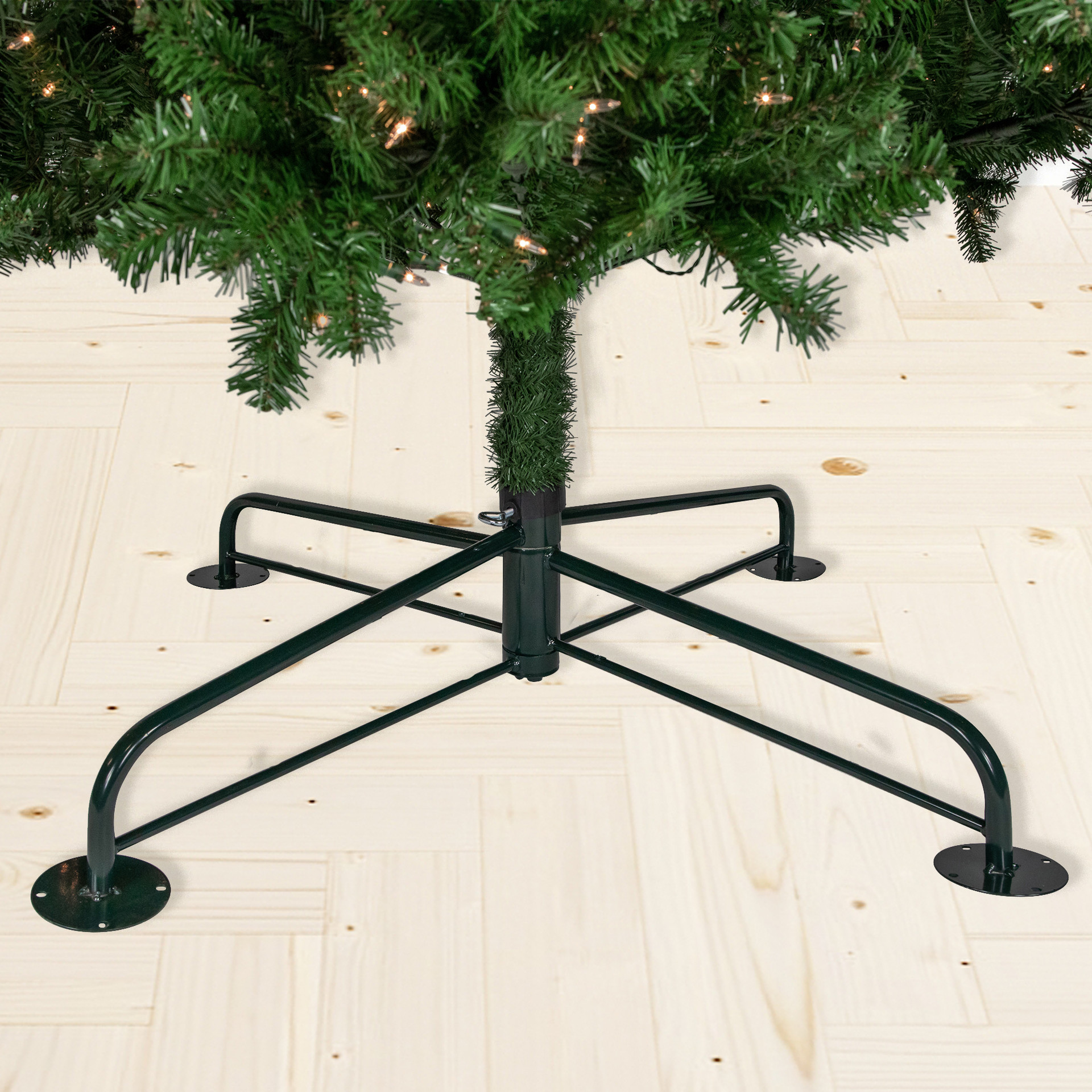 48" Green Artificial Foldable Christmas Tree Stand - For 12 - 15' Trees ...