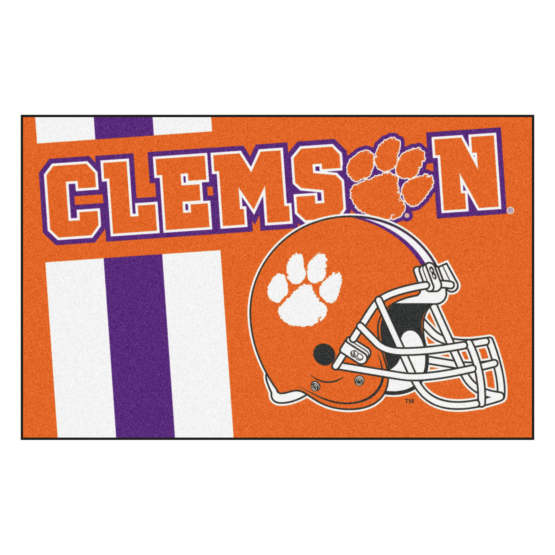 NCAA Clemson University Tigers Starter Mat Rectangle Area Rug ...