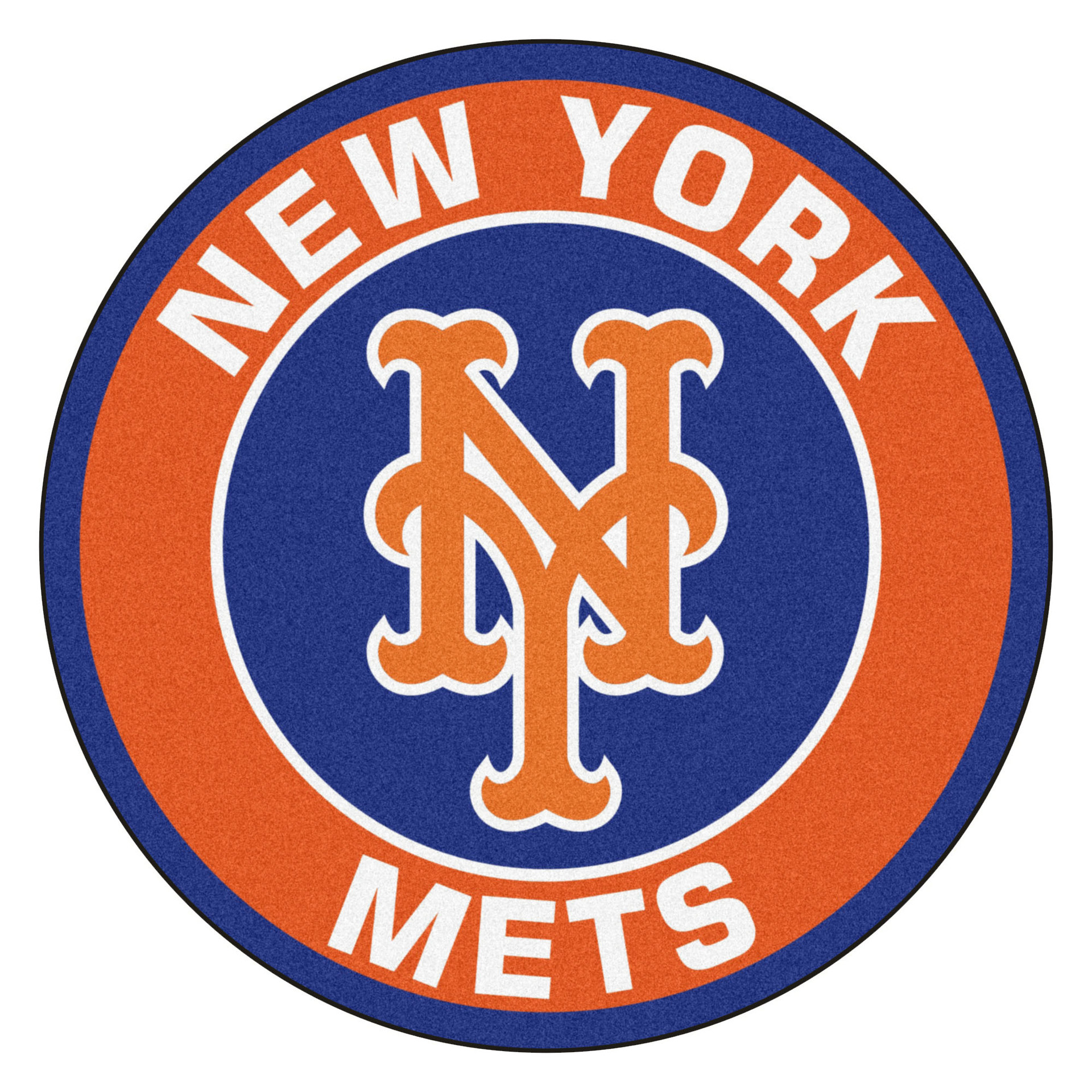 Blue & Orange MLB New York Mets Round Welcome Door Mat 27" | Christmas ...