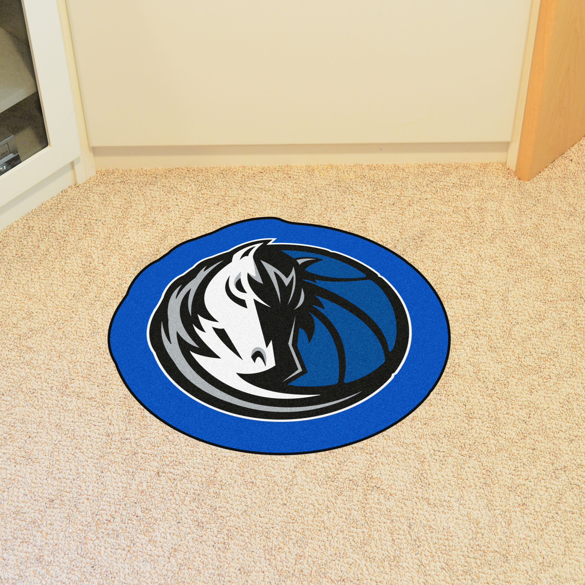 36" Blue & Black NBA Dallas Mavericks Mascot Round Door Mat | Christmas ...