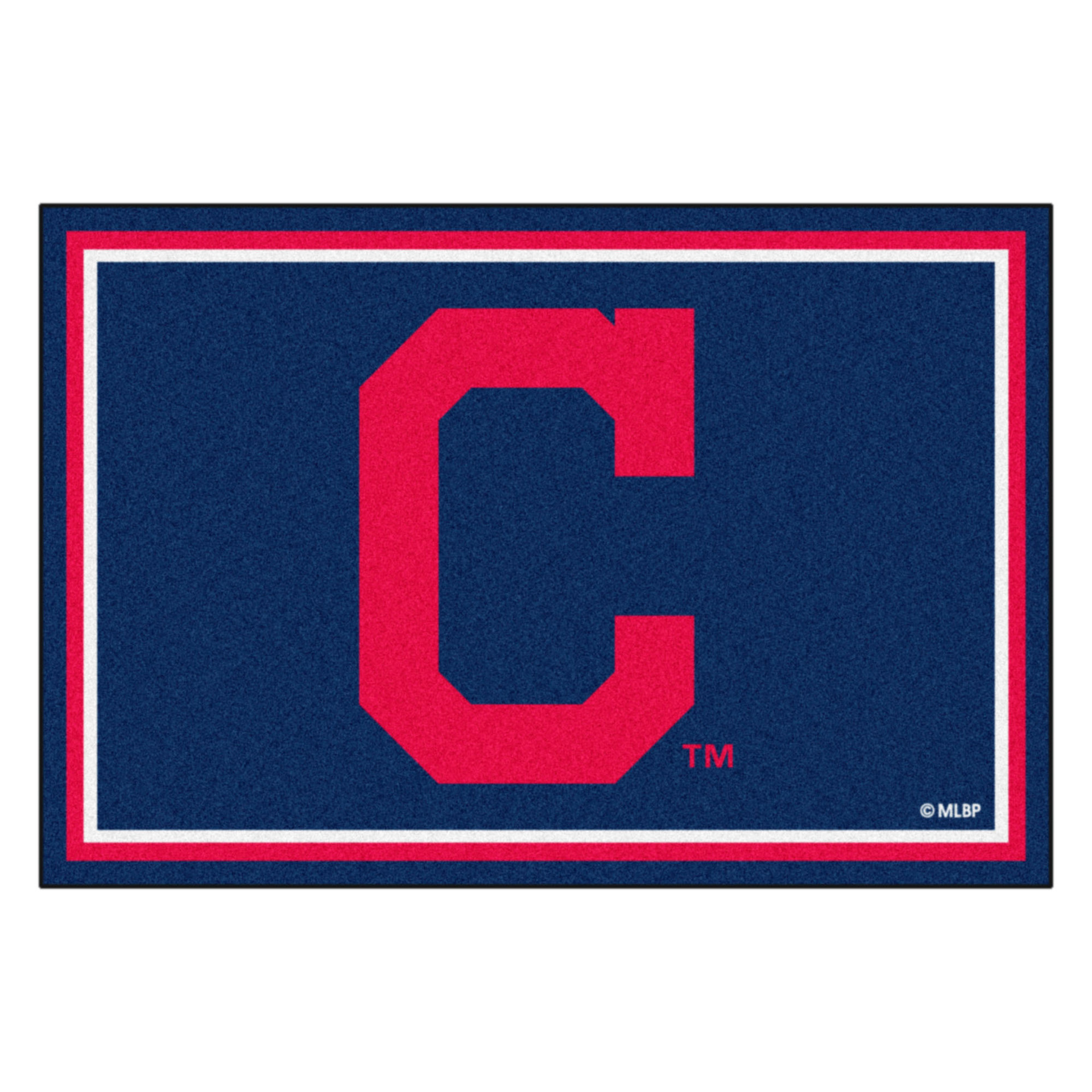87" x 117" Red & Blue MLB Cleveland Indians Plush Non-Skid Area Rug ...