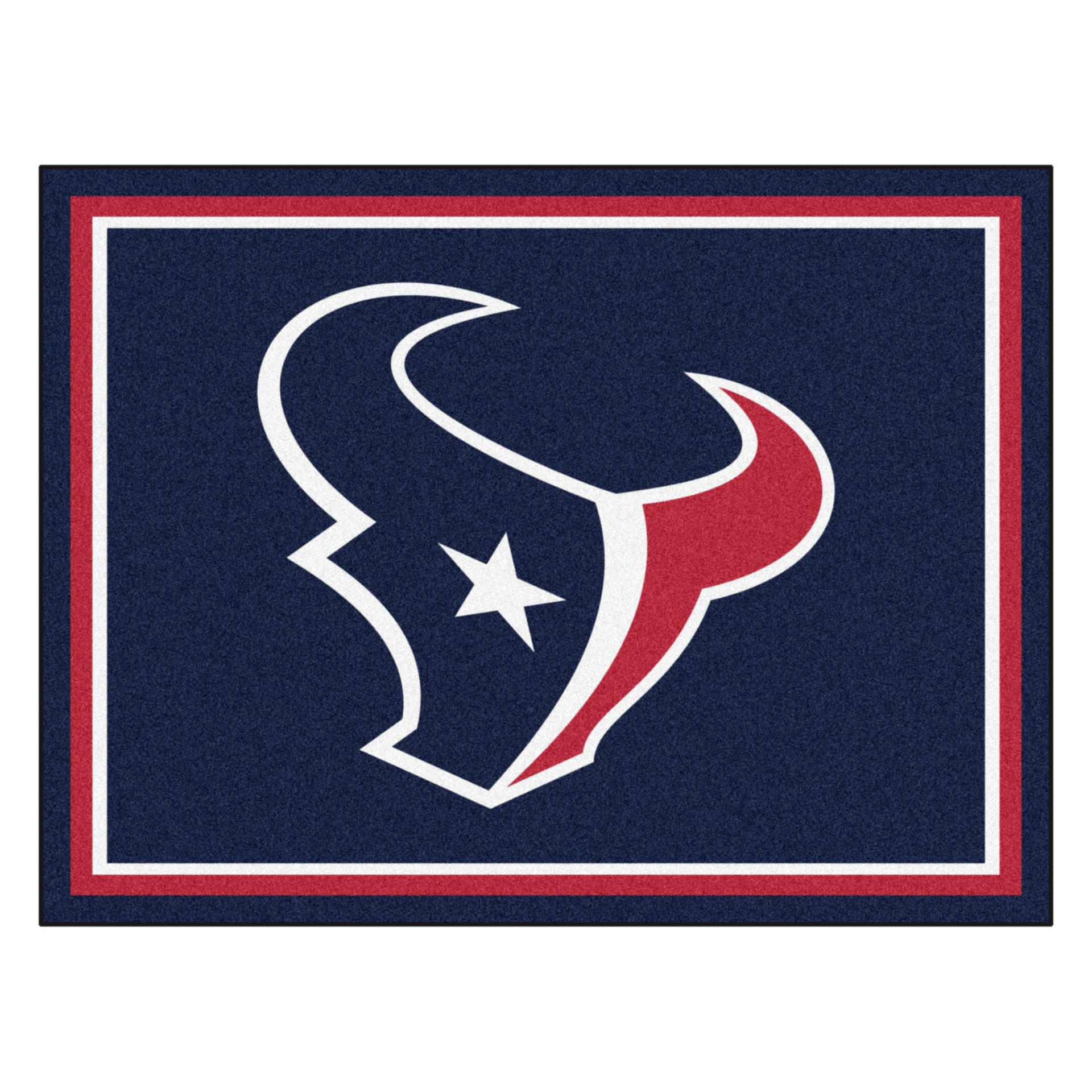 8' x 10' Navy Blue & Red NFL Houston Texans Plush Non-Skid Area Rug ...