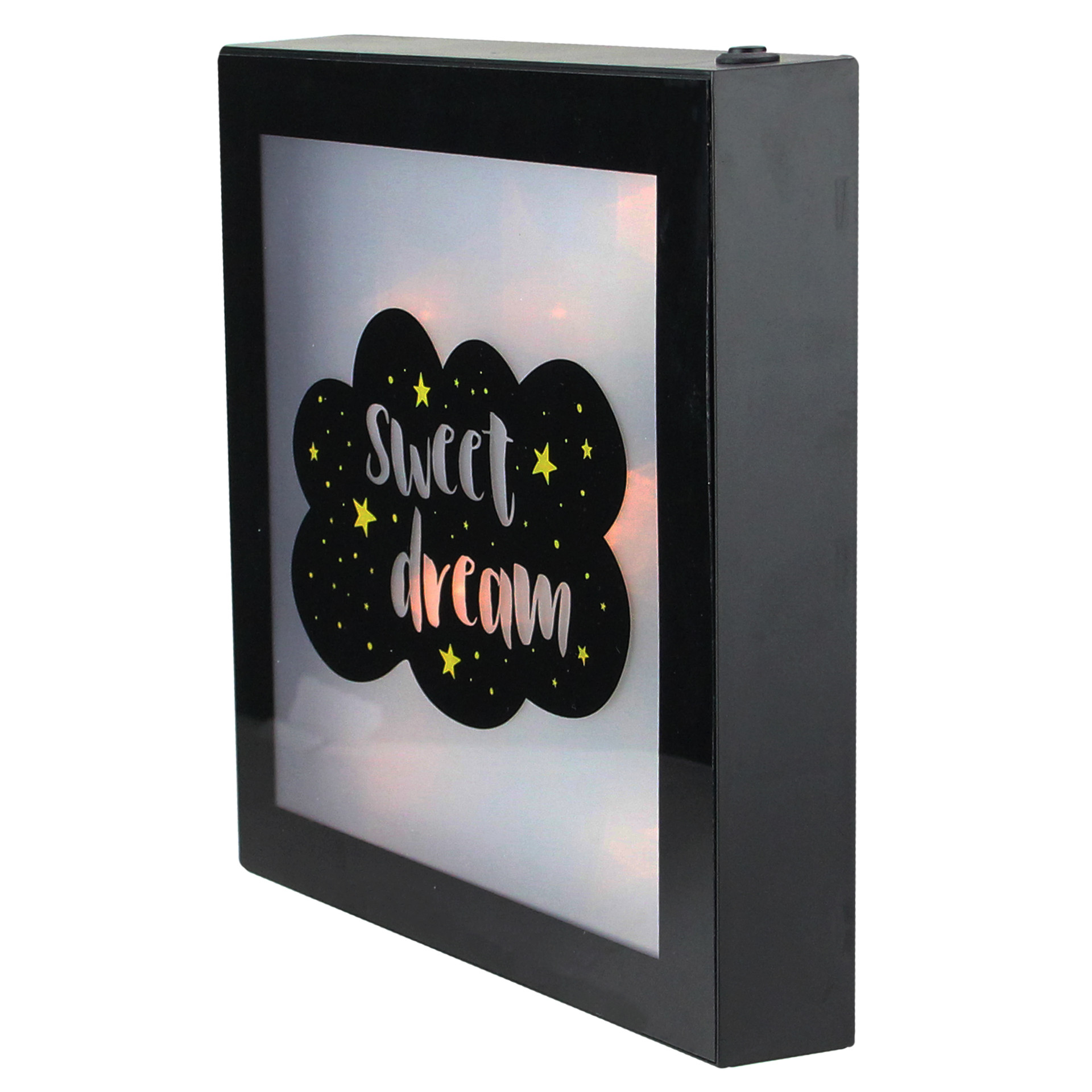 9” Battery Operated LED Lighted “Sweet Dream” Cloud Framed Night Light ...