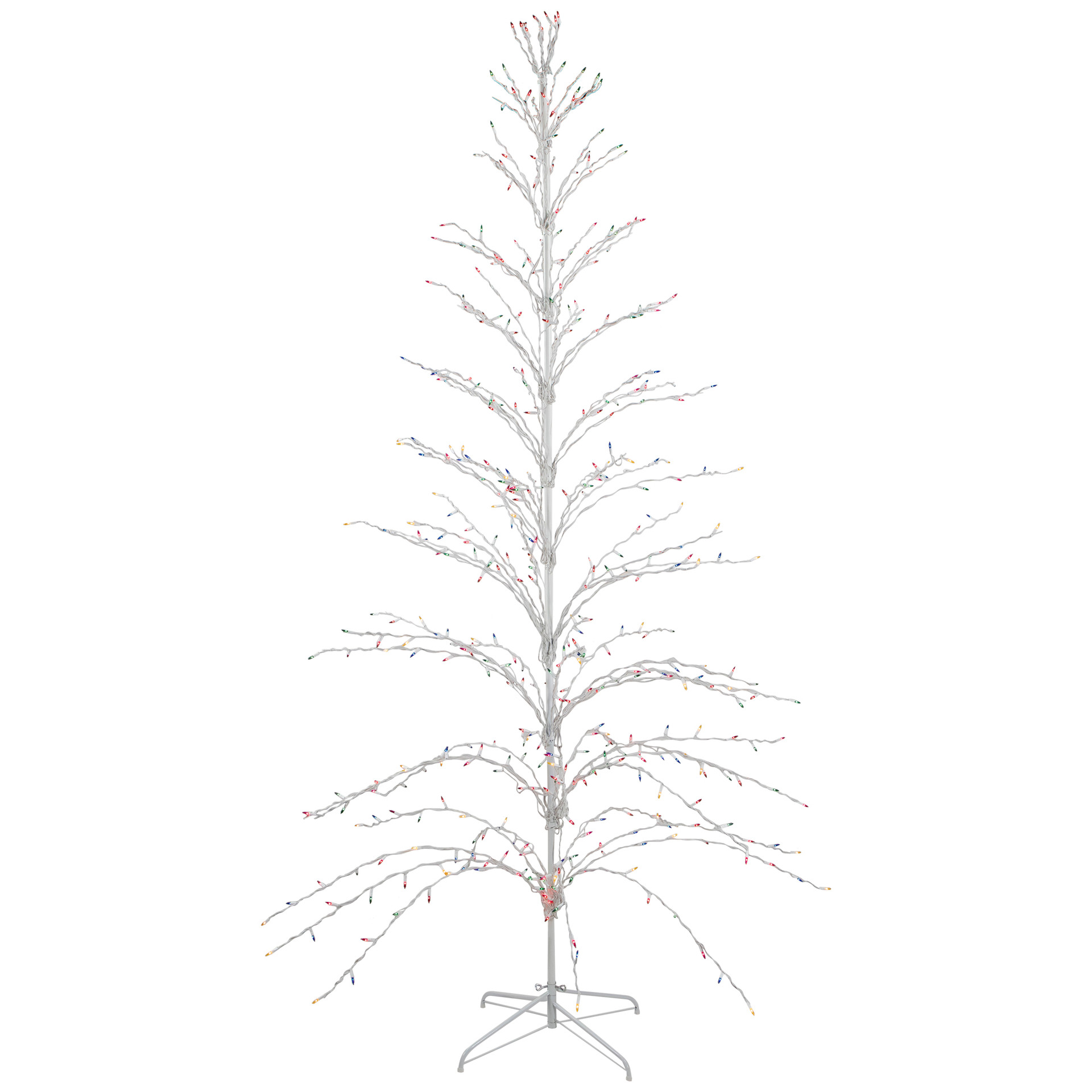 9' Pre-Lit Christmas Cascade Twig Tree Outdoor Yard Art Decoration ...