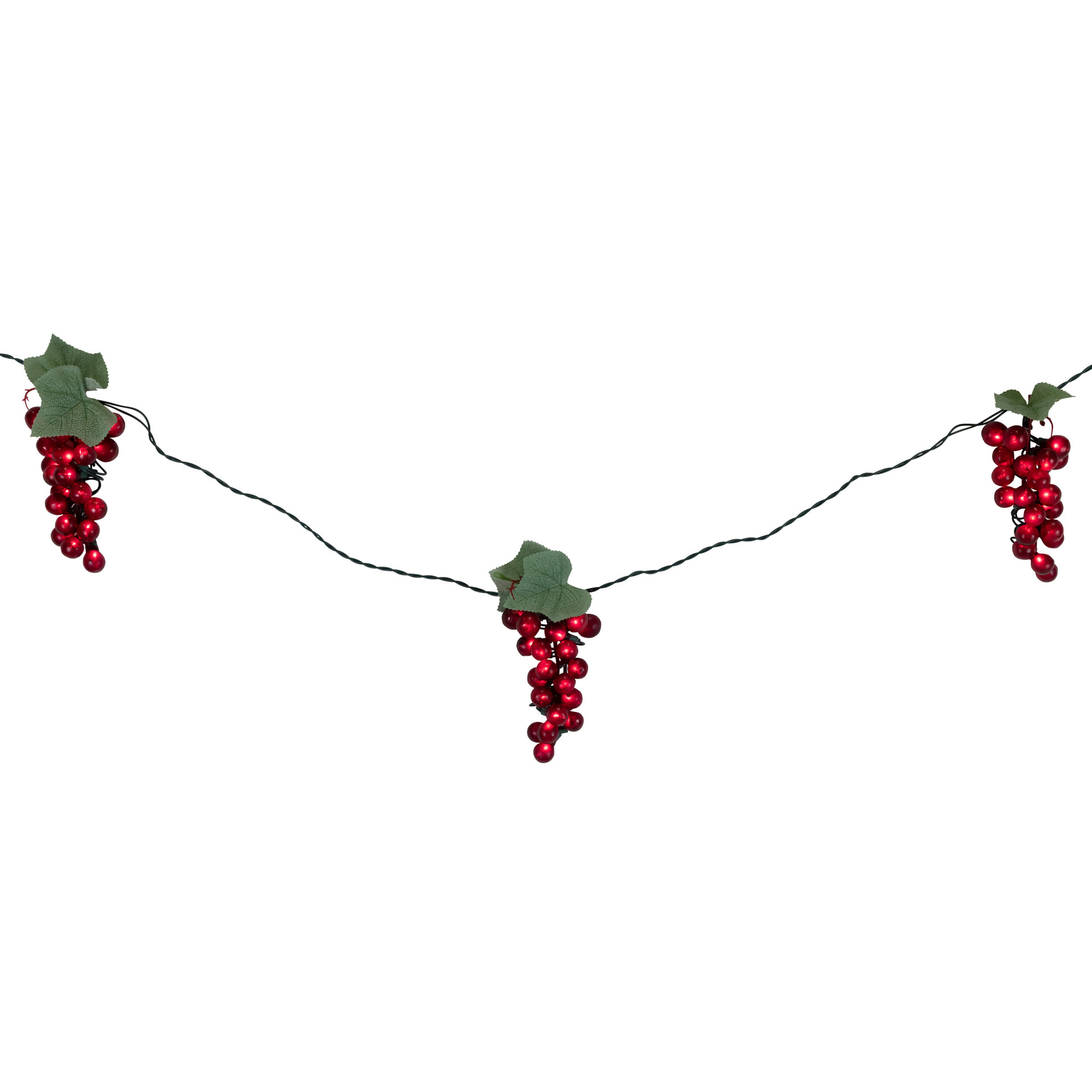 Grape Cluster Outdoor Patio String Light Set - Red - 6' Green Wire ...