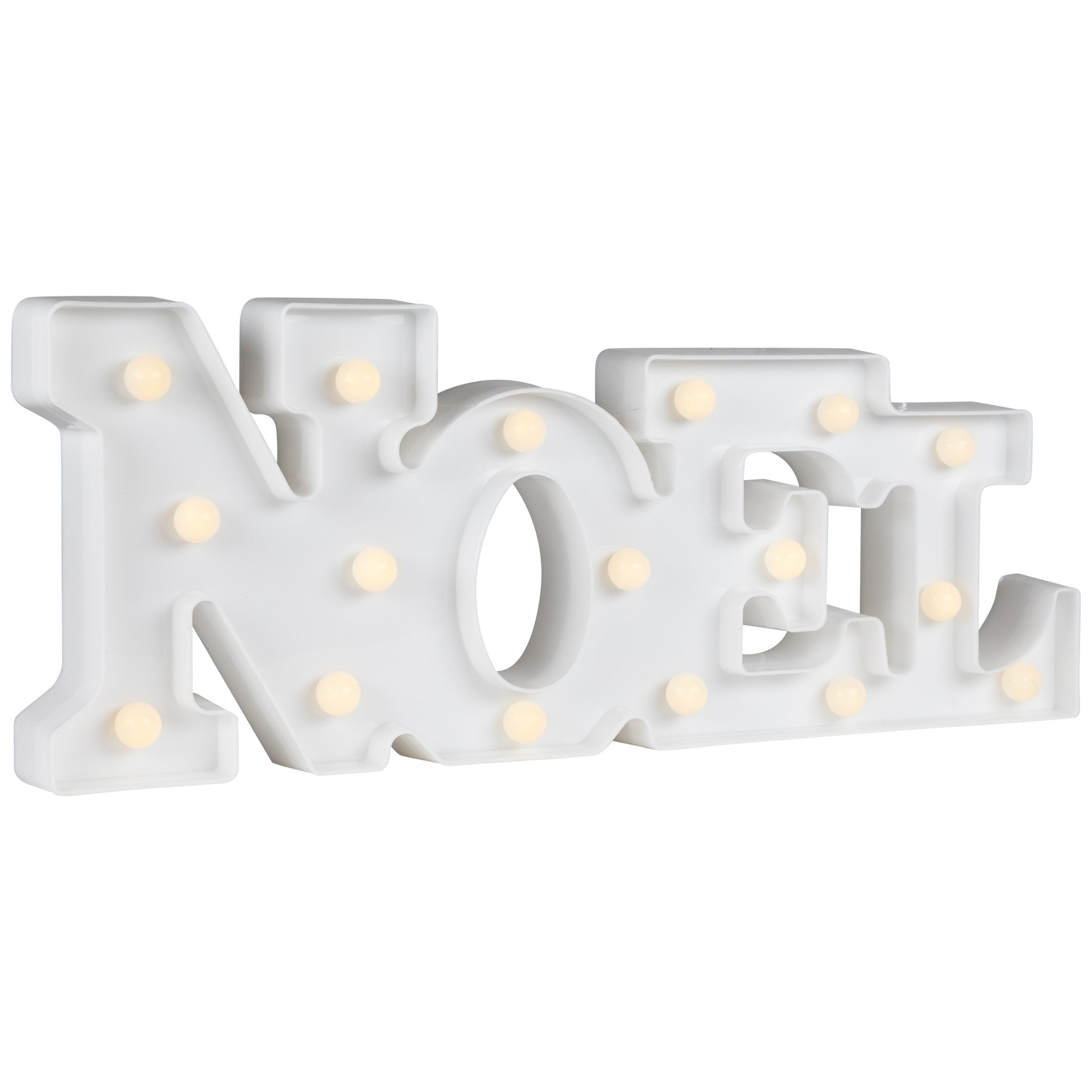 17" White 'NOEL' LED Christmas Marquee Wall Sign | Christmas Central