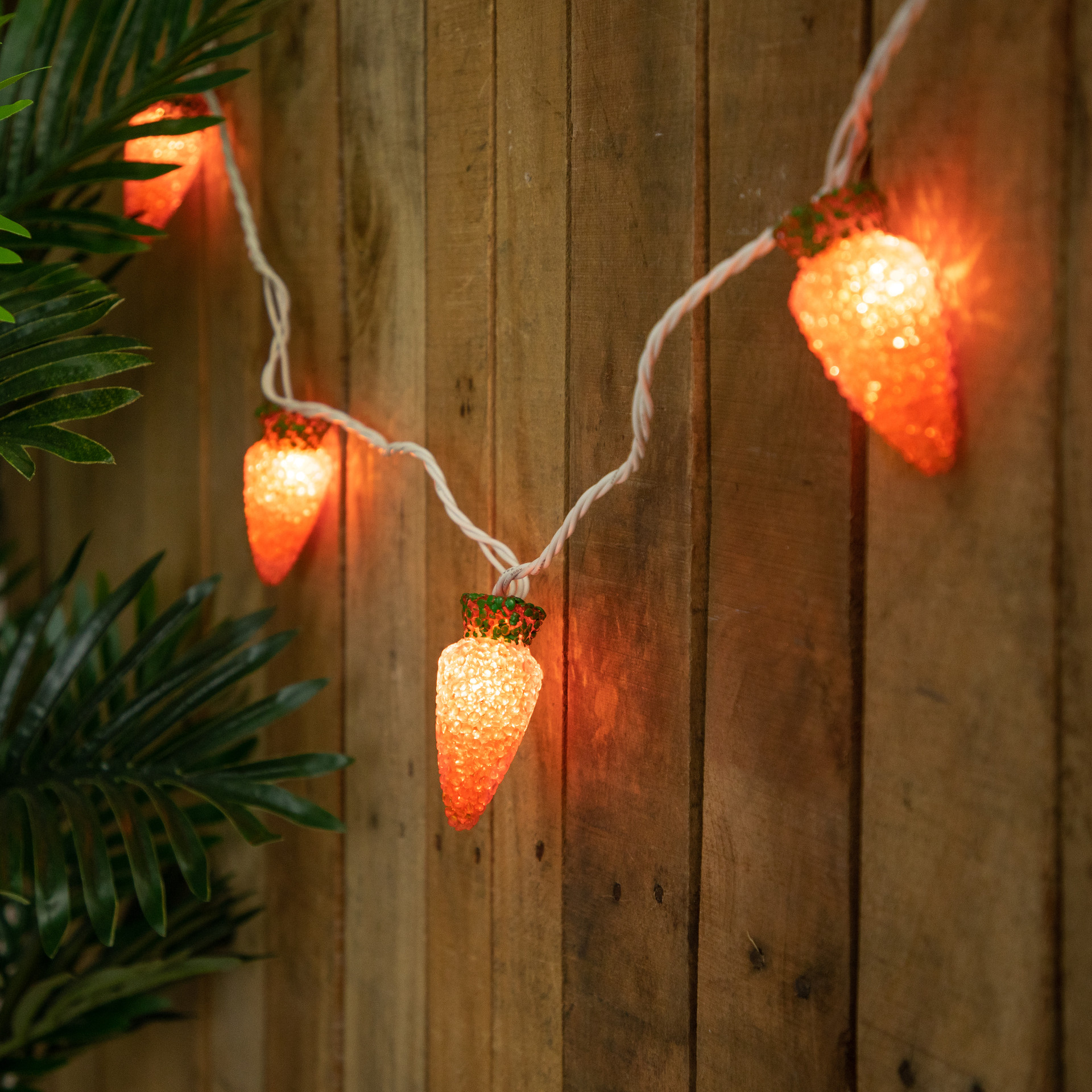 10-Count Orange Carrot Easter String Light Set, 7.25ft White Wire ...