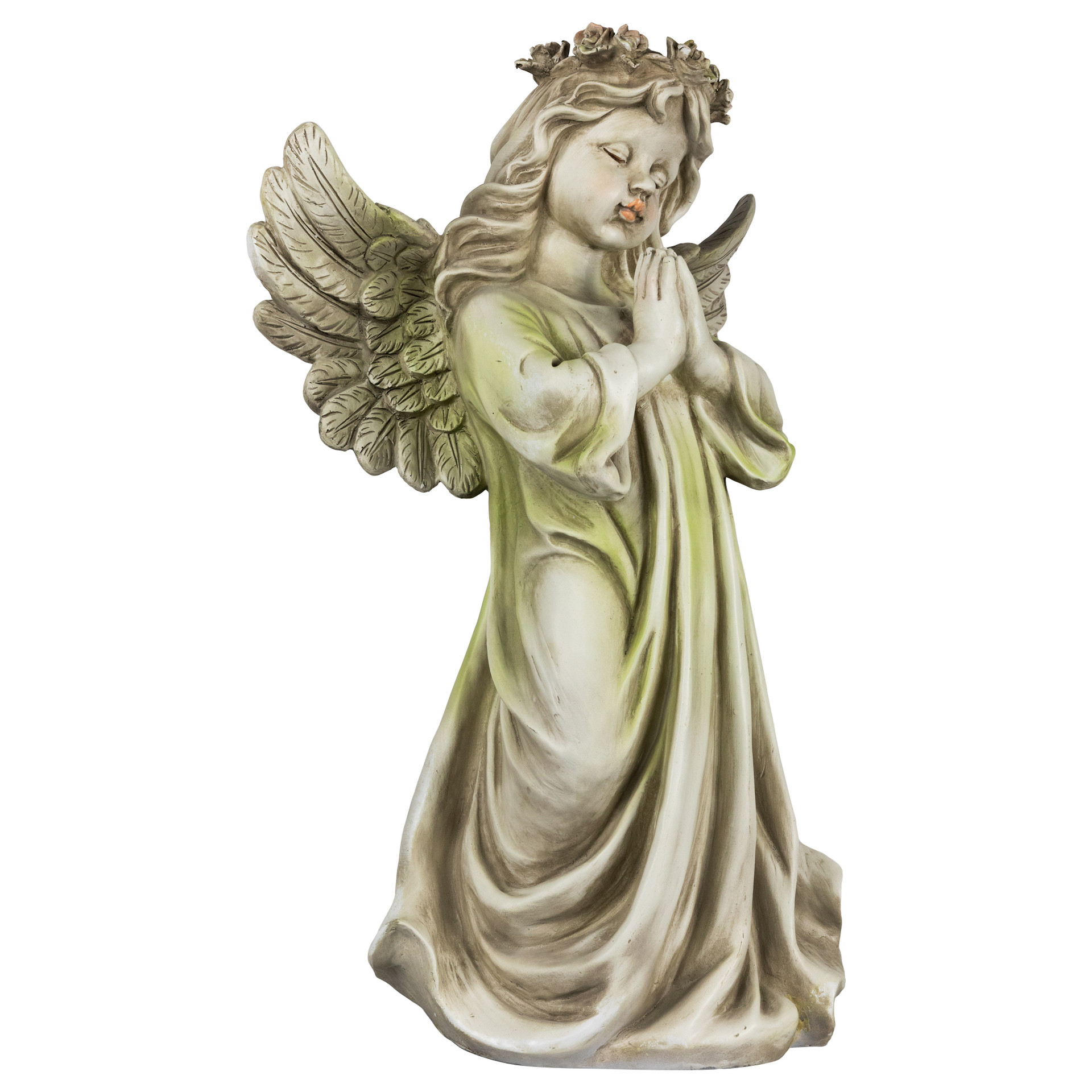 27" Angel Kneeling in Prayer Outdoor Patio Garden Statue | Christmas ...
