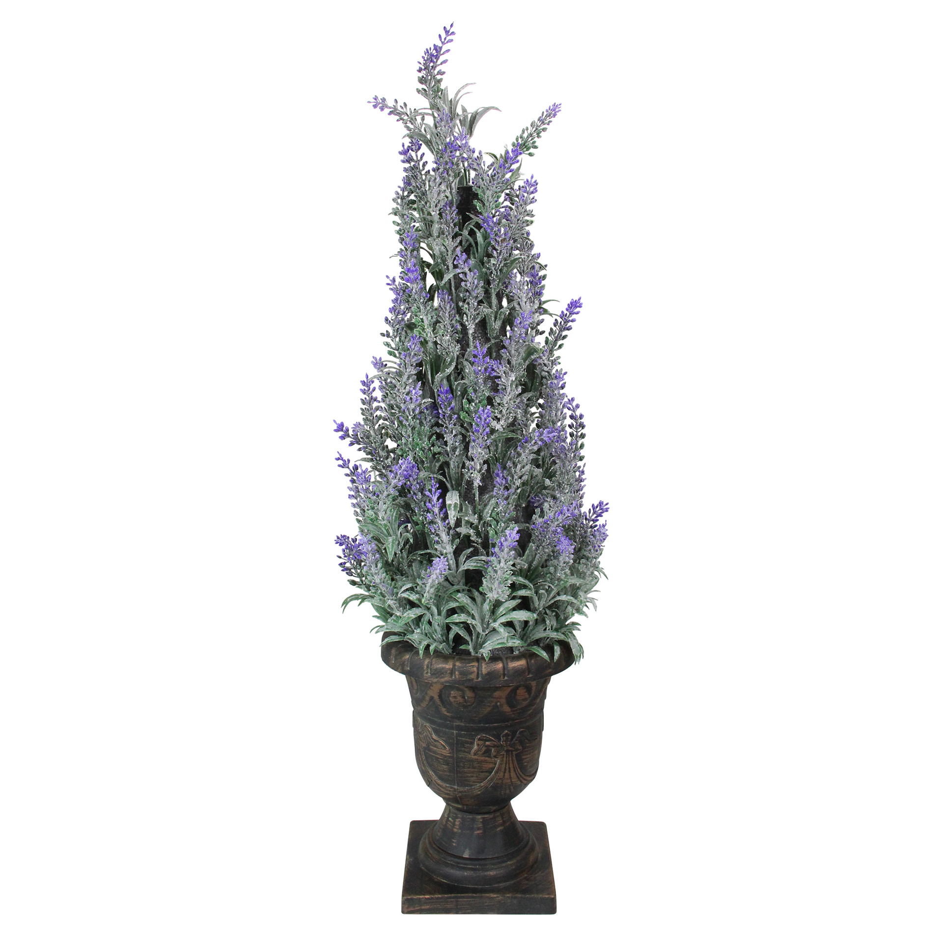 35" Green & Purple Potted Artificial Floral Heather Plant | Christmas ...