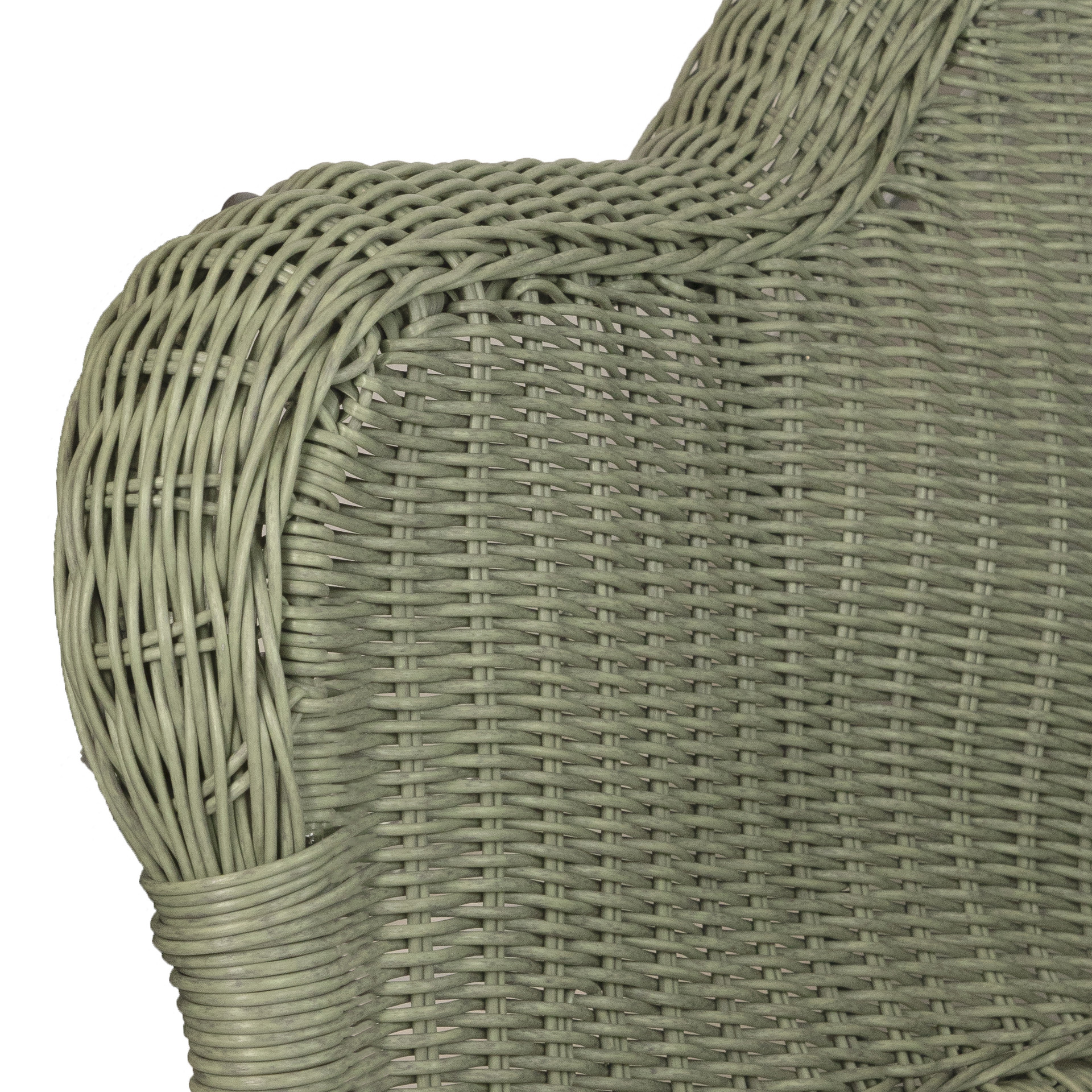 Hand Woven Resin Wicker Porch Swing with Chain - Green | Christmas Central