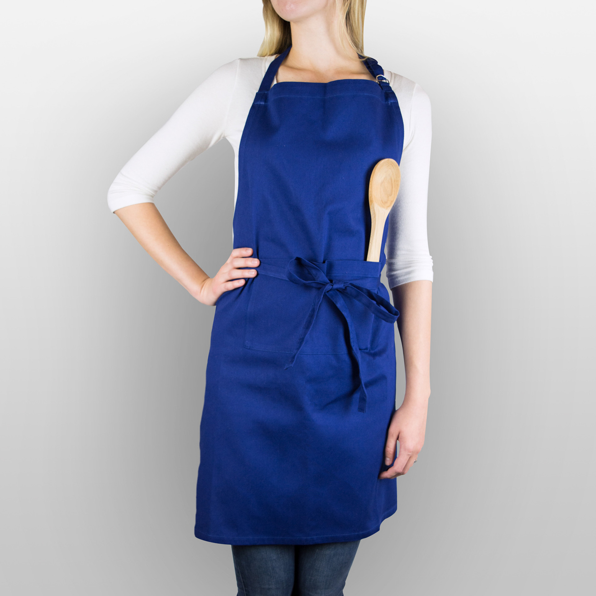 Chino Cotton Unisex Kitchen Chef Apron - 32" - Nautical Blue ...
