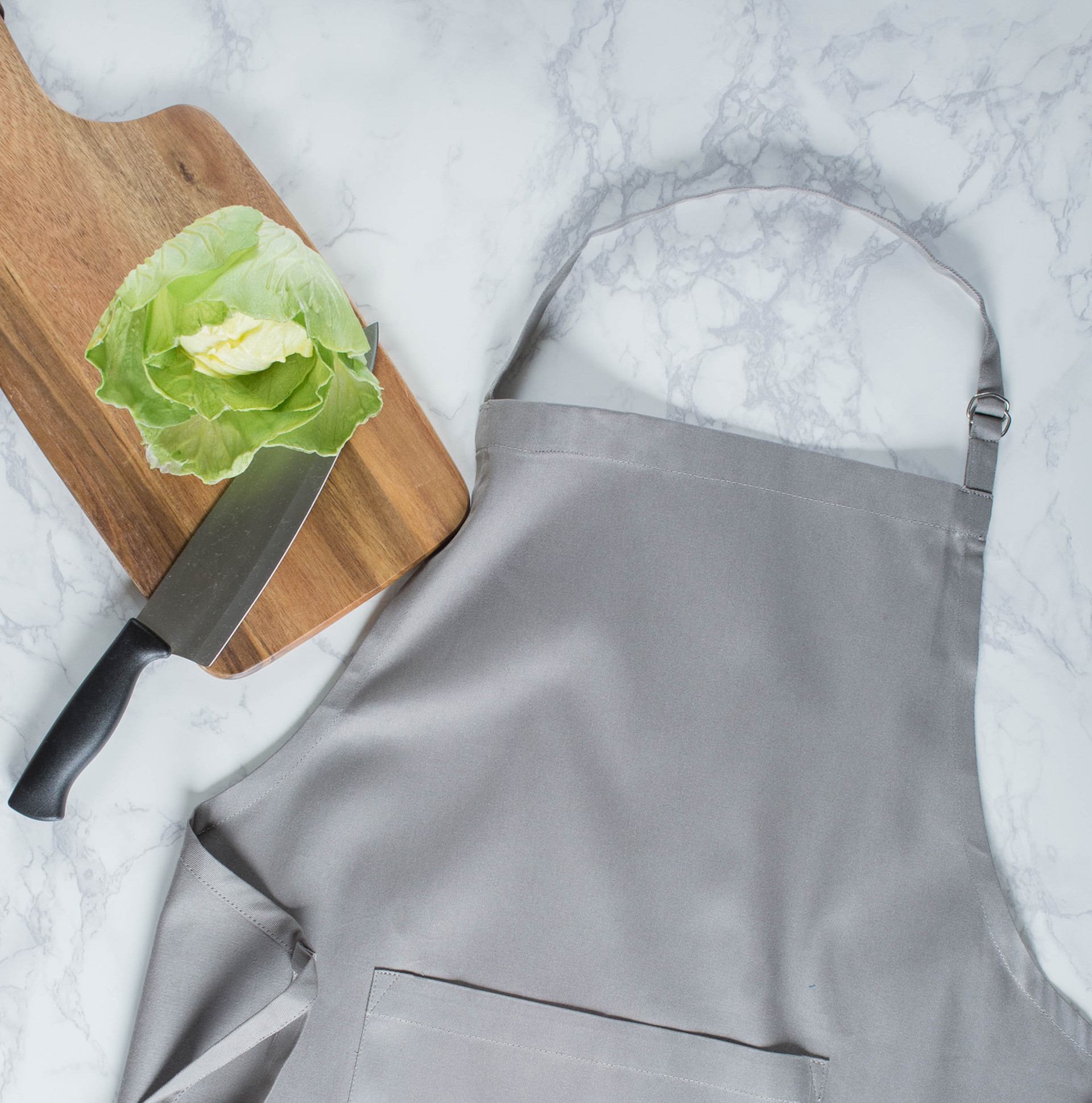 Unisex Cotton Kitchen Chef Apron - 38" - Gray | Christmas Central