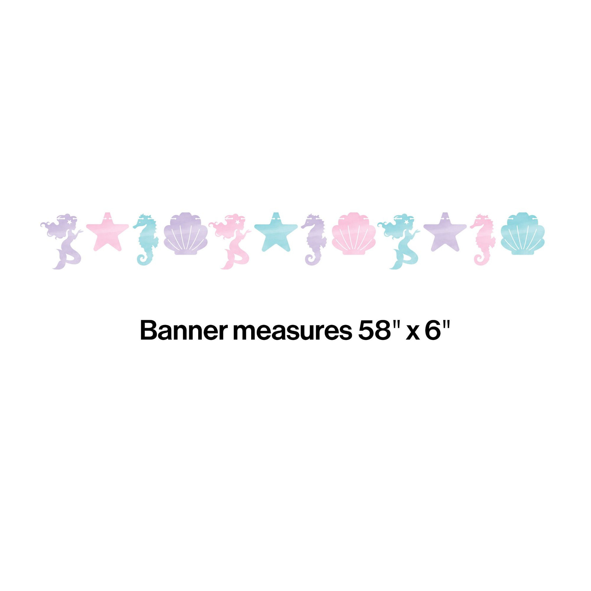 Pack of 6 Blue & Pink Party Banner 58" | Christmas Central
