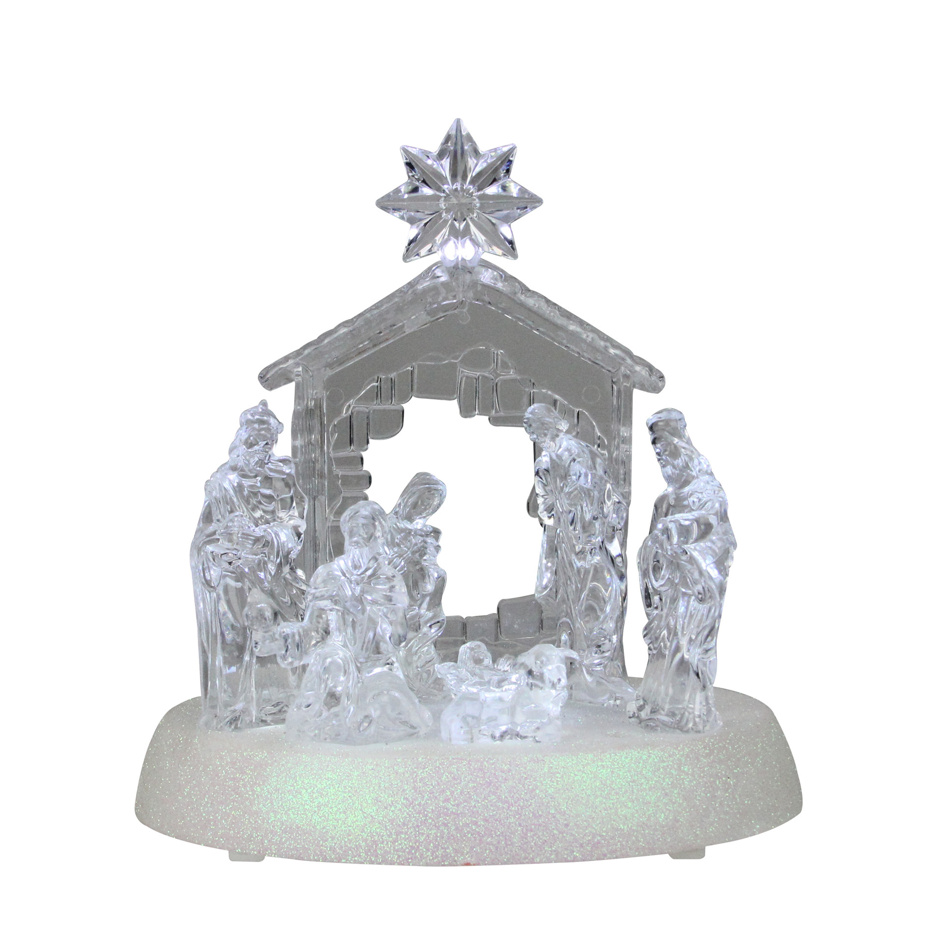 LED Lighted Christmas Nativity Scene - 7.5" - Pure White | Christmas ...
