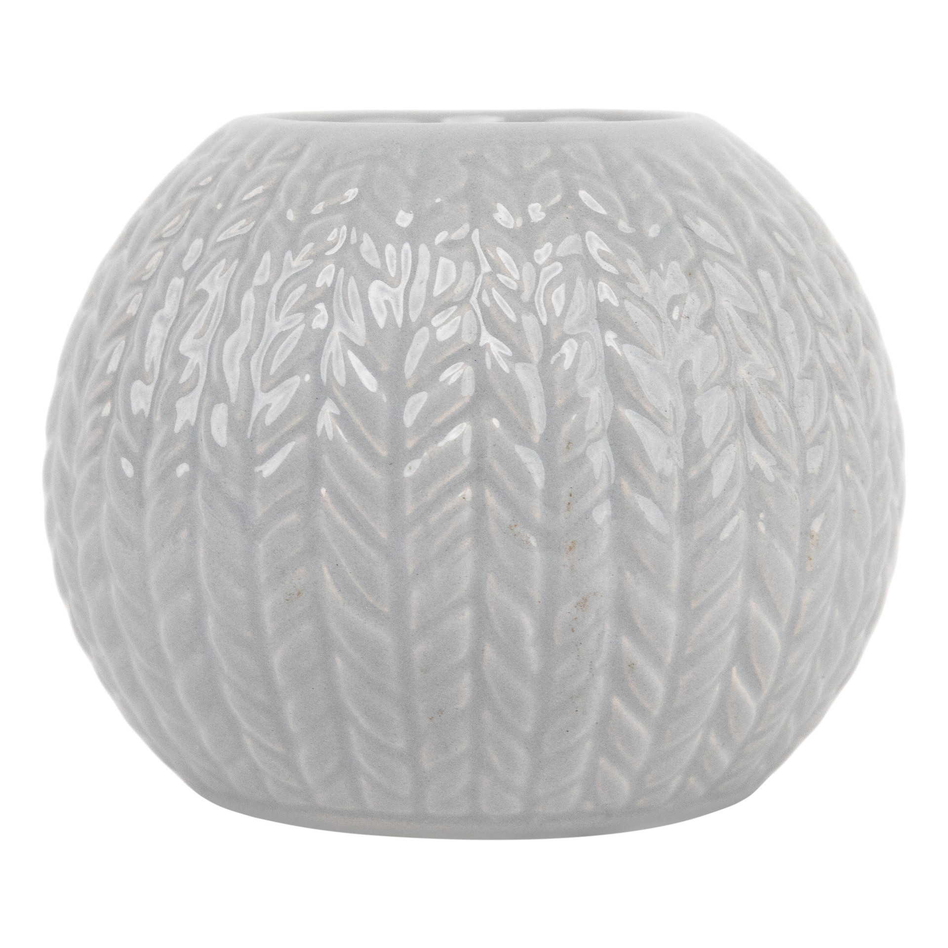 Ceramic Cable Knit Christmas Candle Holder - 3.75" - Gray | Christmas ...