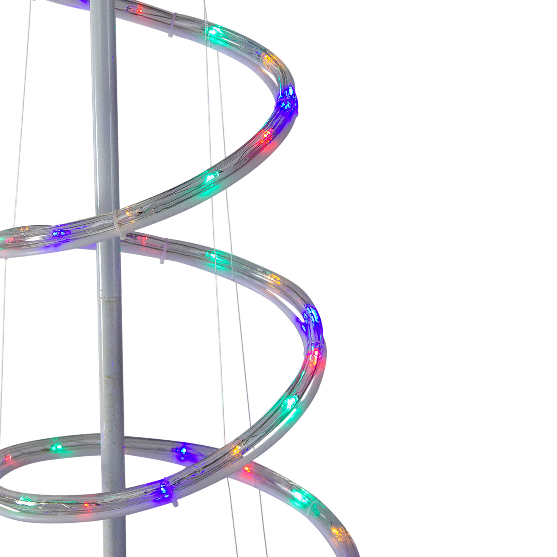 LED Lighted Slim Spiral Rope Light Outdoor Christmas Tree - 7 ...