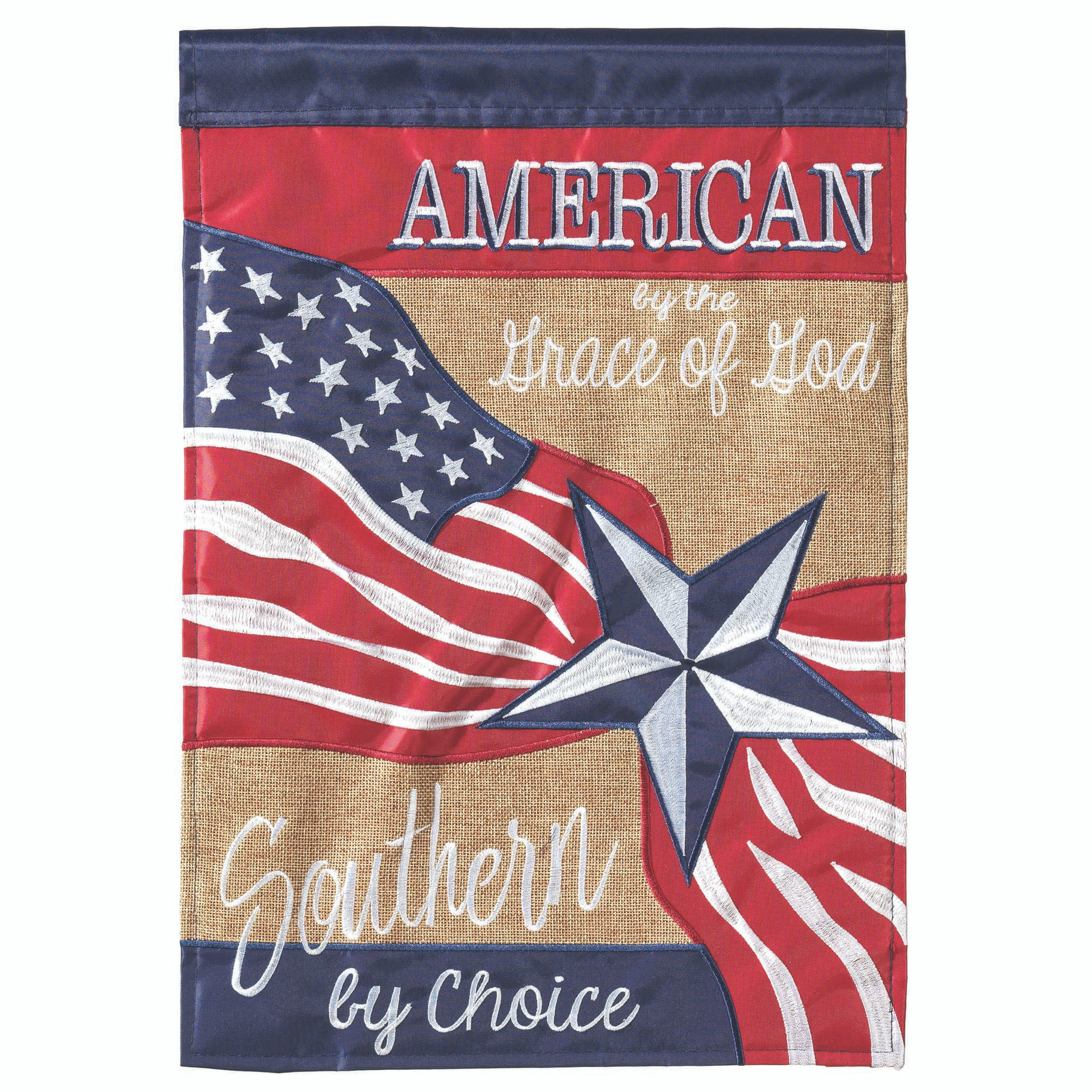Red & Blue Patriotic Rectangular Garden Flag 18" x 13" | Christmas Central