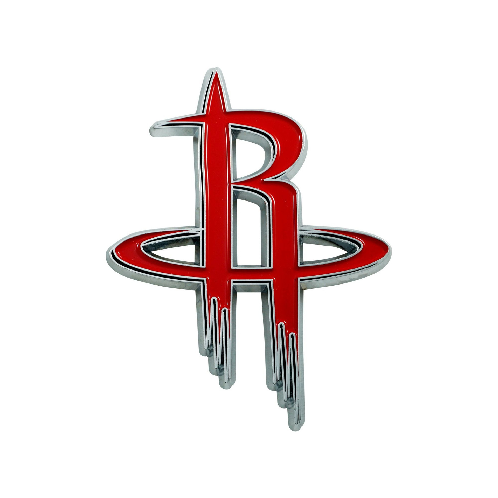 3" Red & Gray NBA Houston Rockets 3D Emblem | Christmas Central