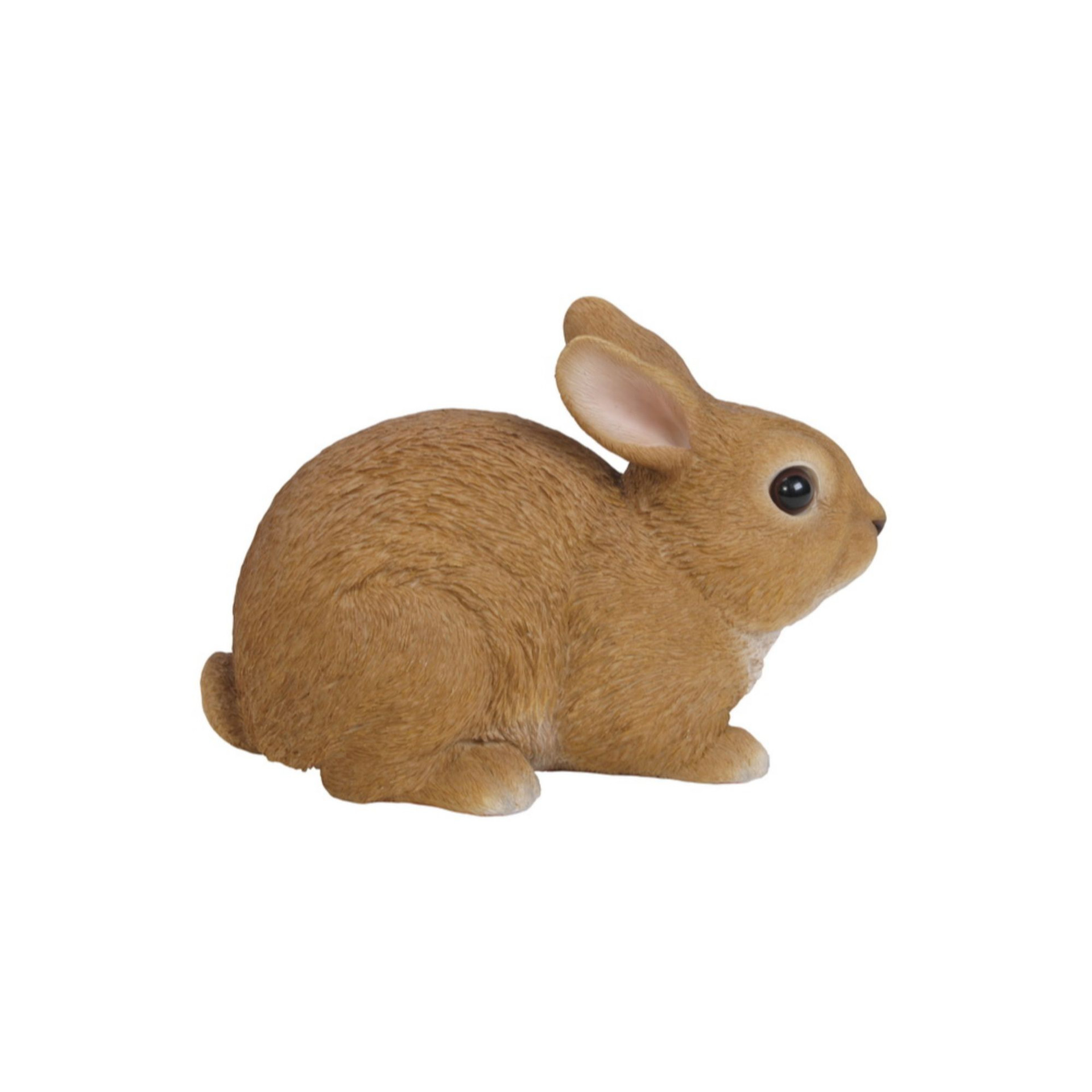 9.5" Beige & White Sitting Rabbit Figurine Statue | Christmas Central