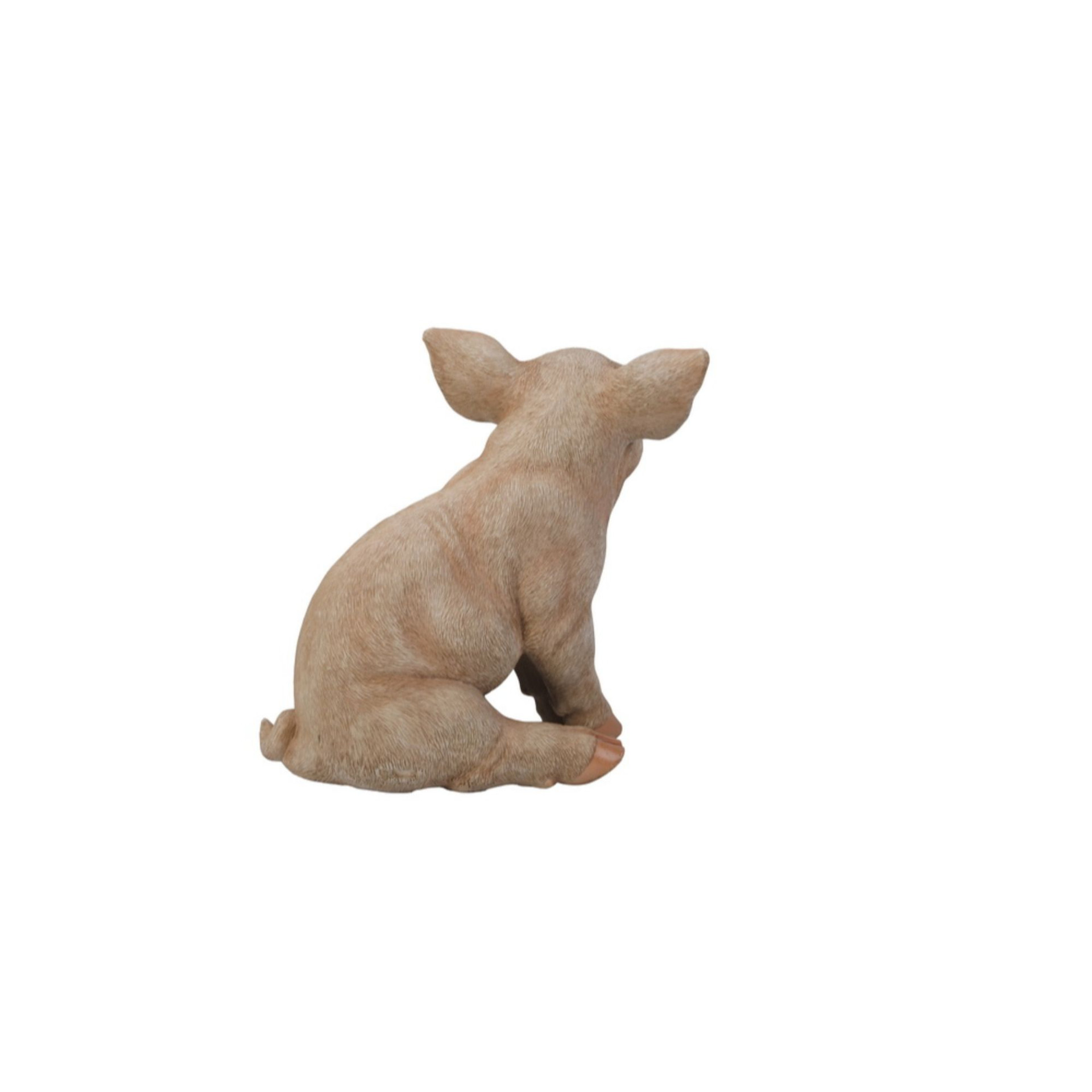 10" Small Sitting Pig Outdoor Garden Statue | Christmas Central