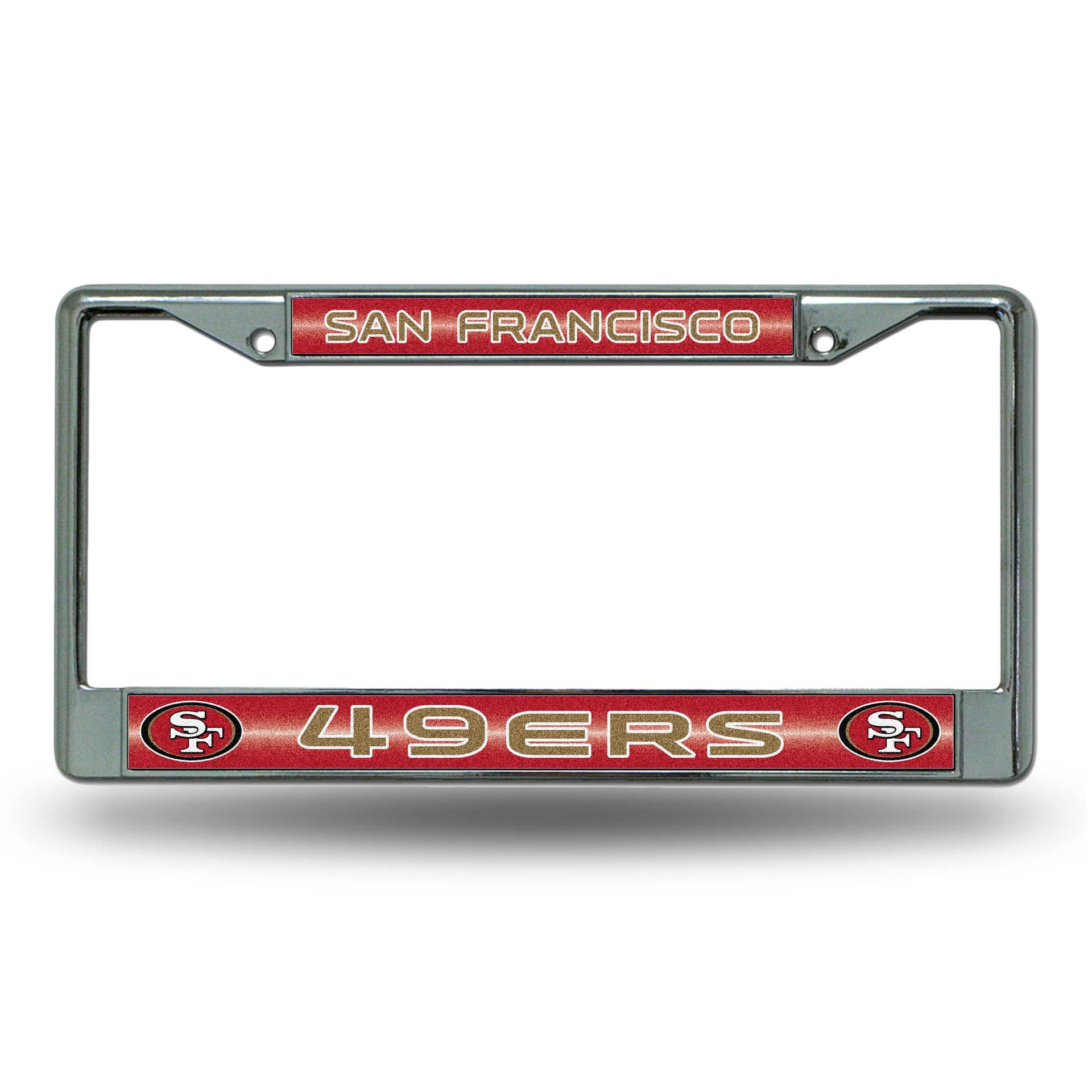 6" x 12" Red & Brown NFL San Francisco 49ers License Plate Cover ...