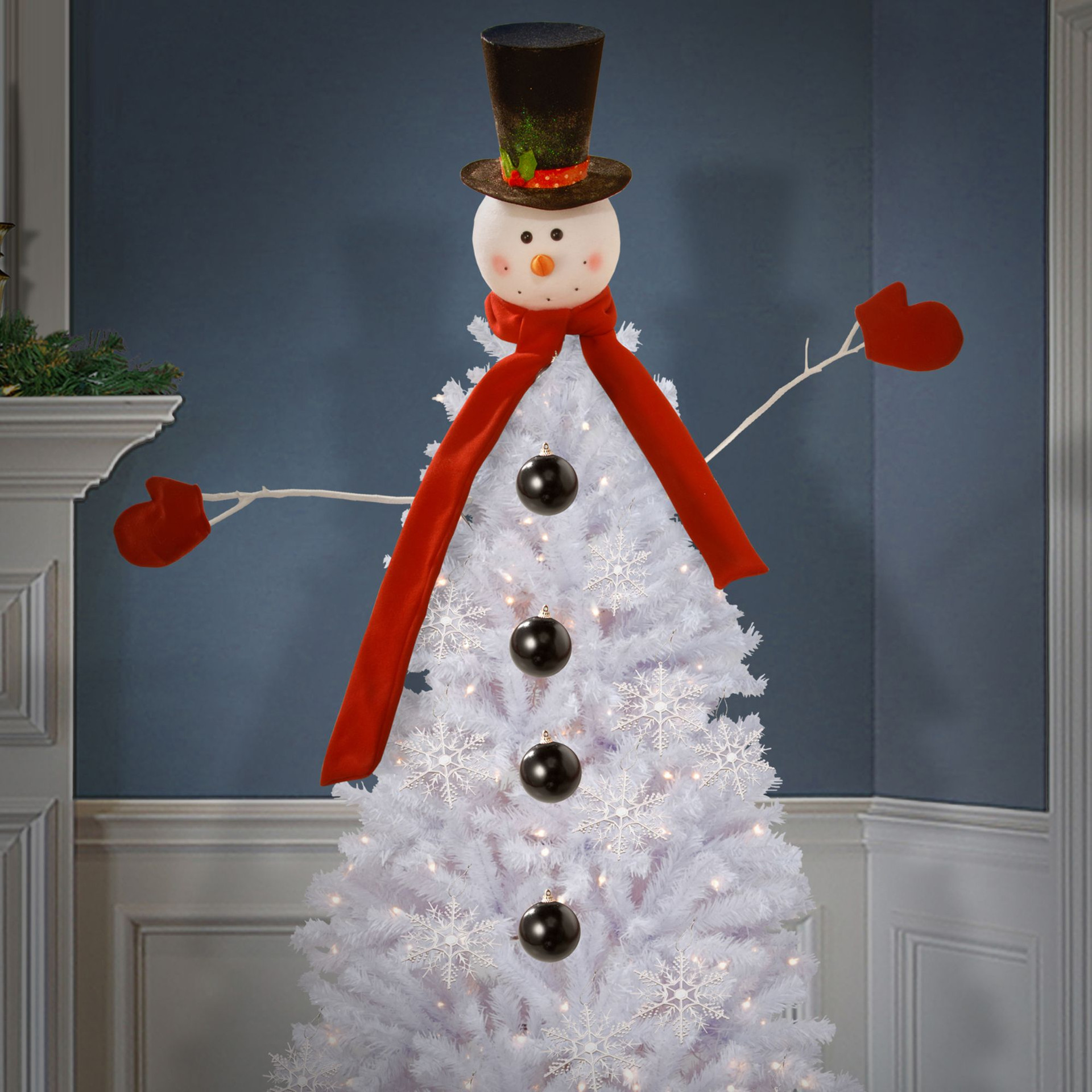 21-Piece Snowman Tree Topper & Ornaments Christmas Tree Decorating Kit ...