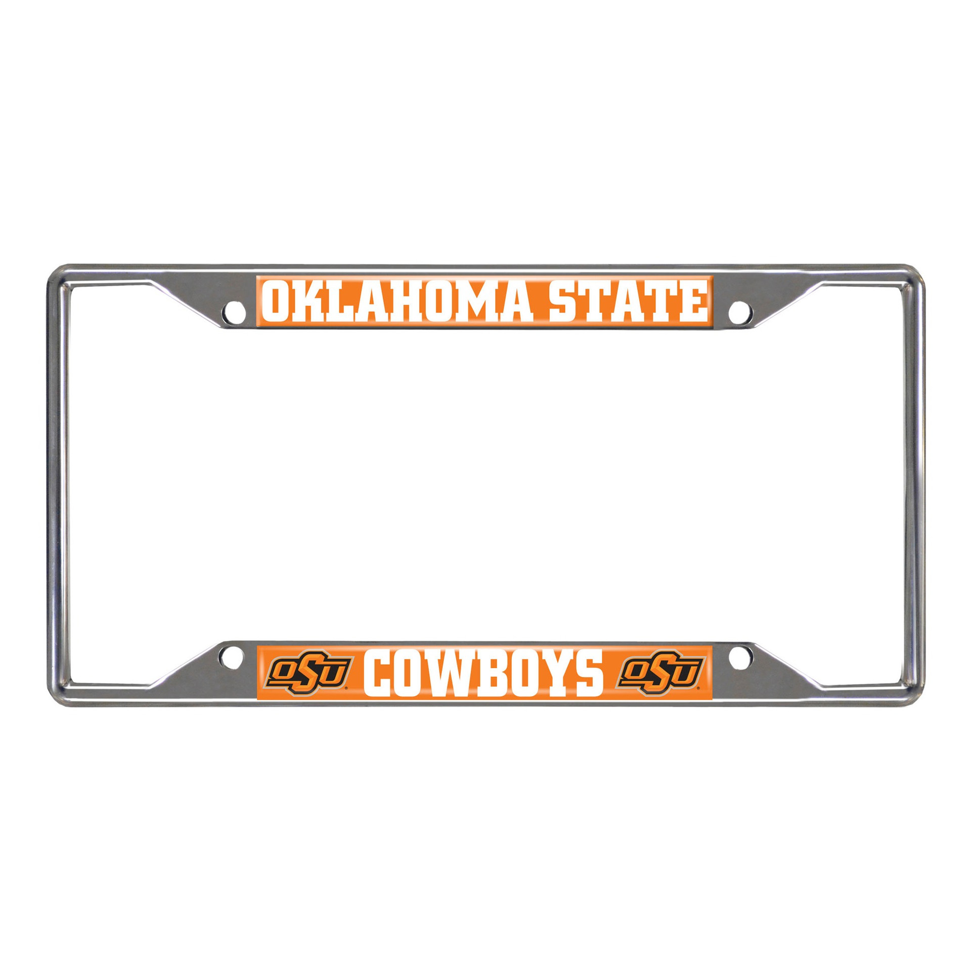 NCAA Oklahoma State Cowboys Chrome Rectangular License Plate Frame ...