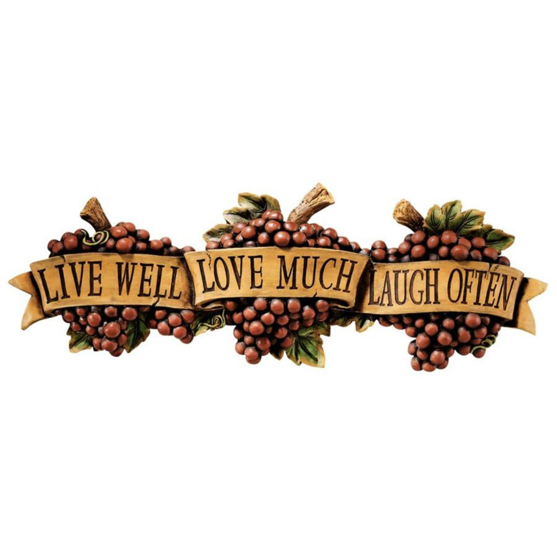 Italian Sign Grape Wall Sculpture - 24" - Purple & Beige | Christmas ...