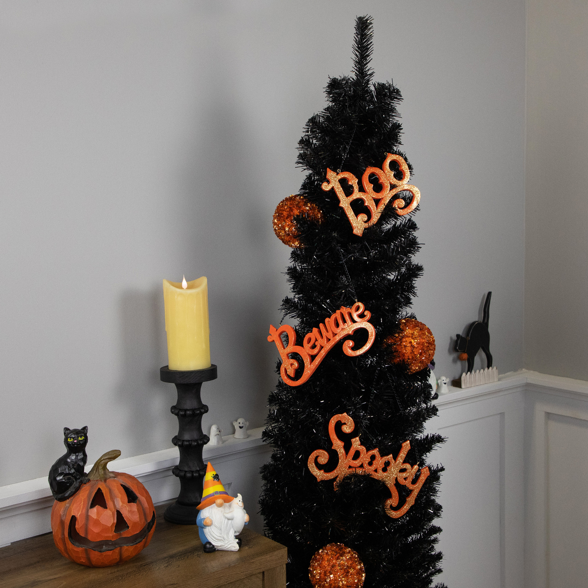 Set of 3 Orange Boo, Spooky, & Beware Hanging Halloween Decorations 5. ...