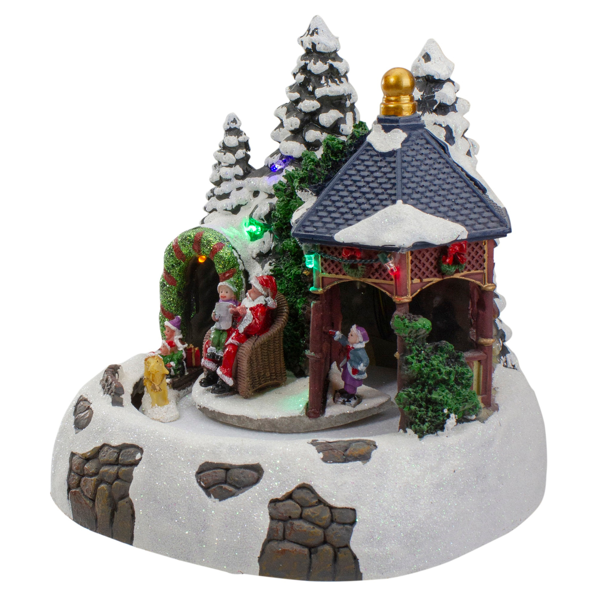 10" Lighted & Animated Christmas Scene with Santa Claus | Christmas Central