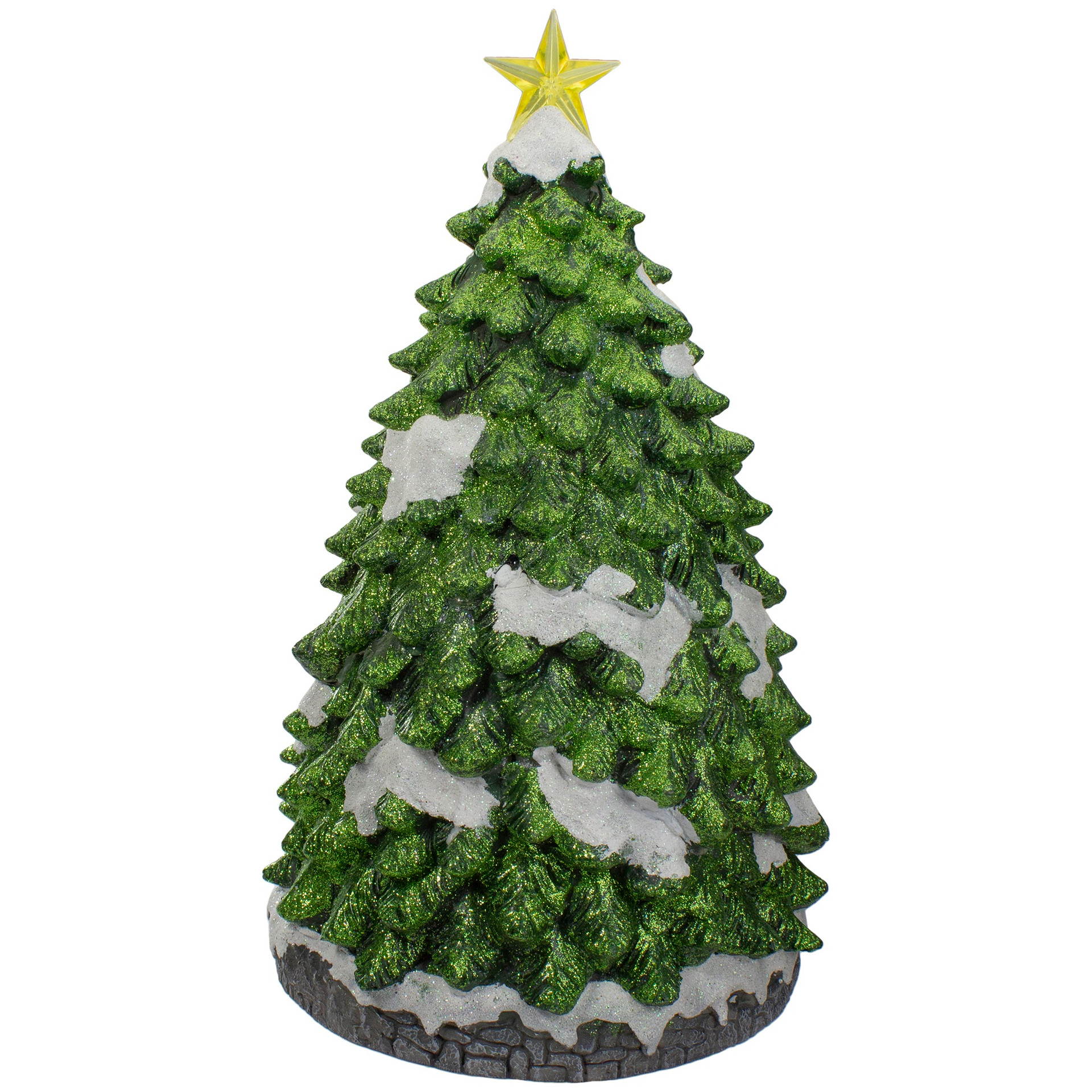 15" Lighted & Animated Musical Christmas tree with Moving Trains ...