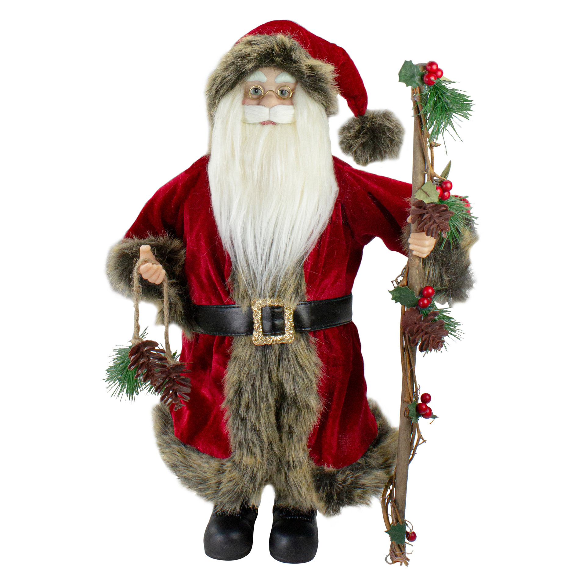 18" Nordic Santa Christmas Figure with Sled | Christmas Central