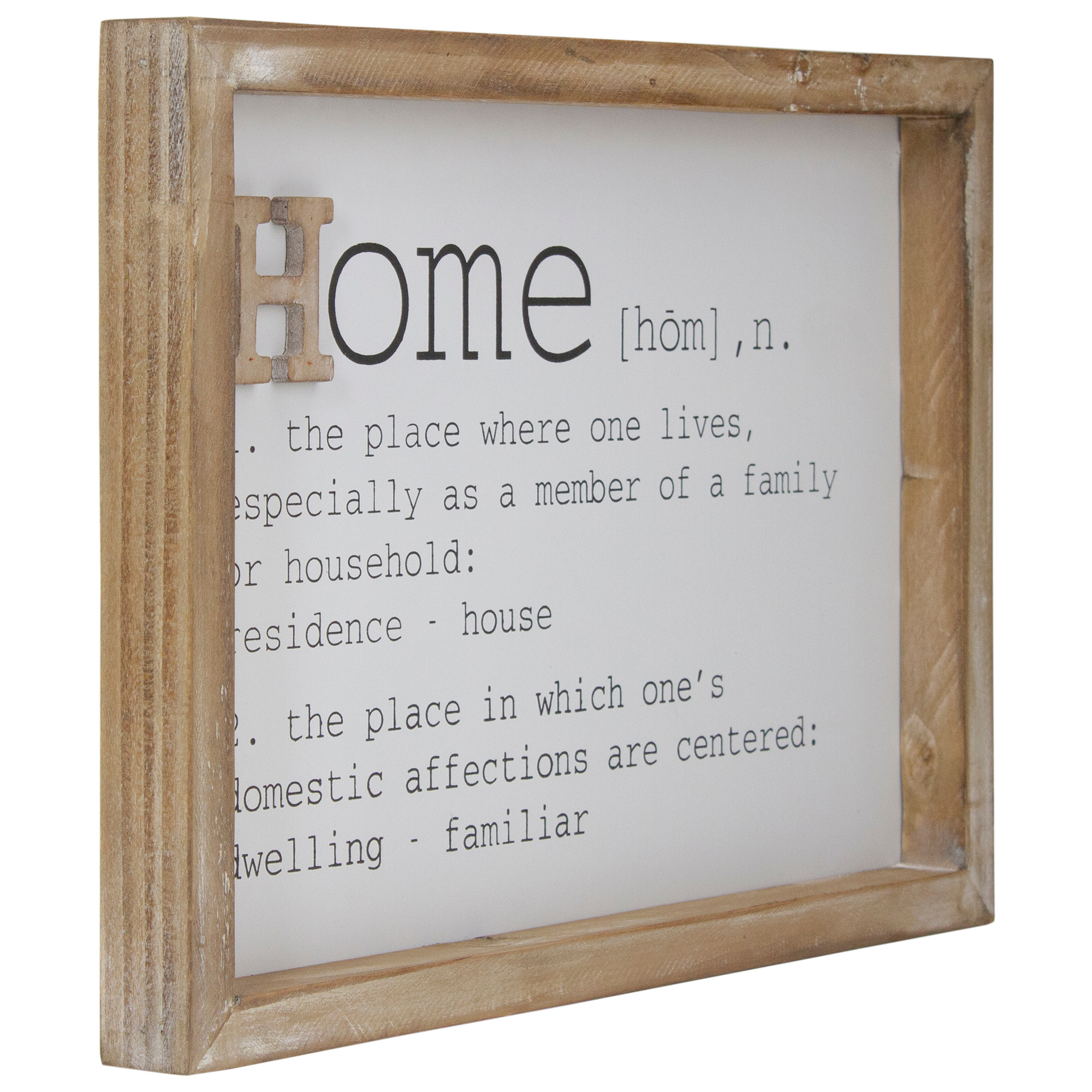 12.5" Wooden Framed Definition of "Home" Plaque Wall Decor | Christmas ...