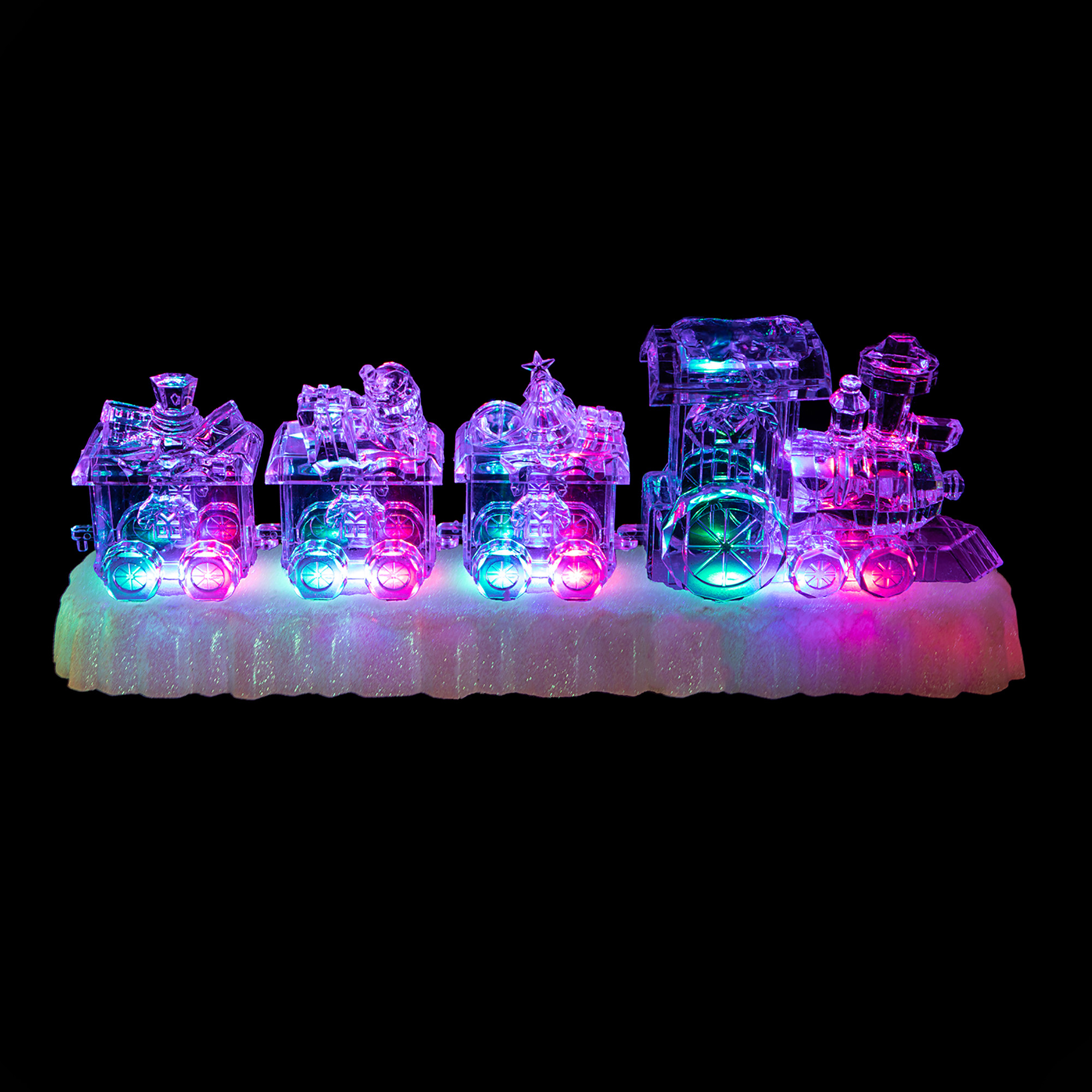 LED Lighted Musical Locomotive Train Christmas Decoration - 12 ...