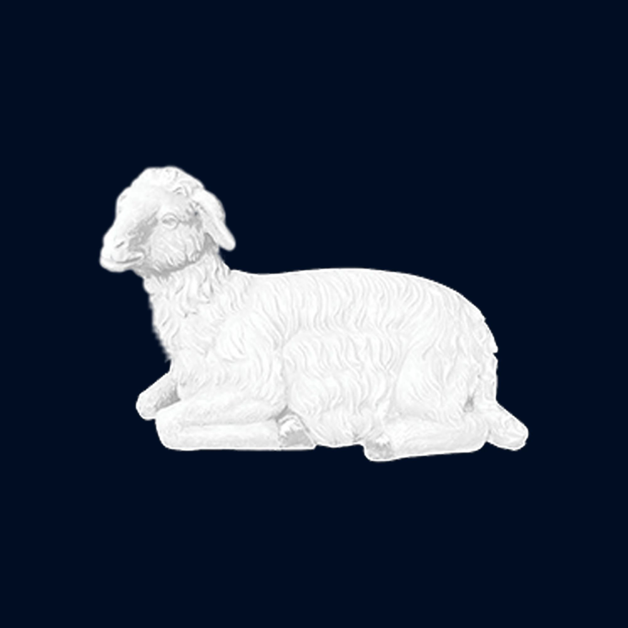 40" White Life Size Traditional Lamb Figurine | Christmas Central