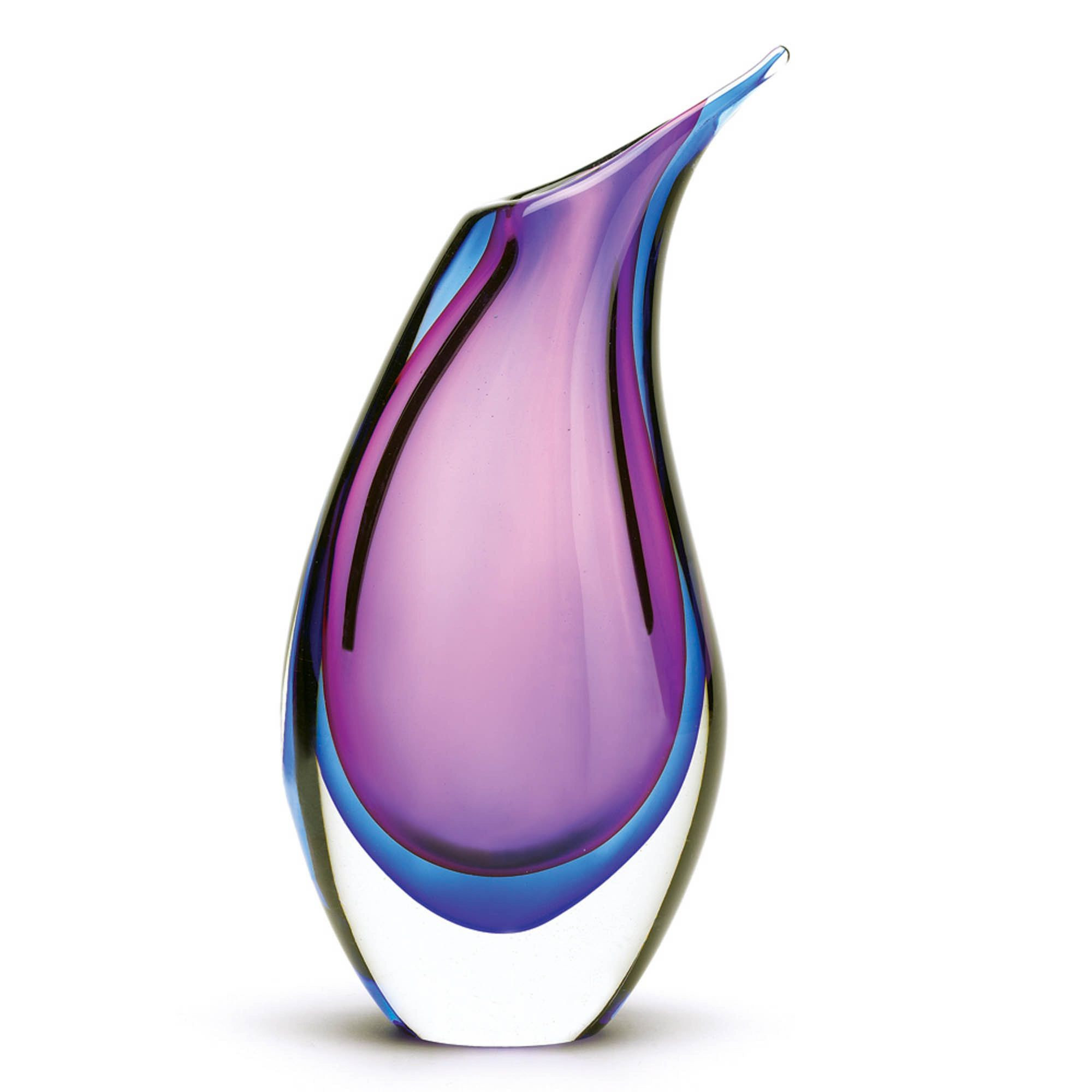 15.75" Purple & Blue Dual Tone Contemporary Vase | Christmas Central